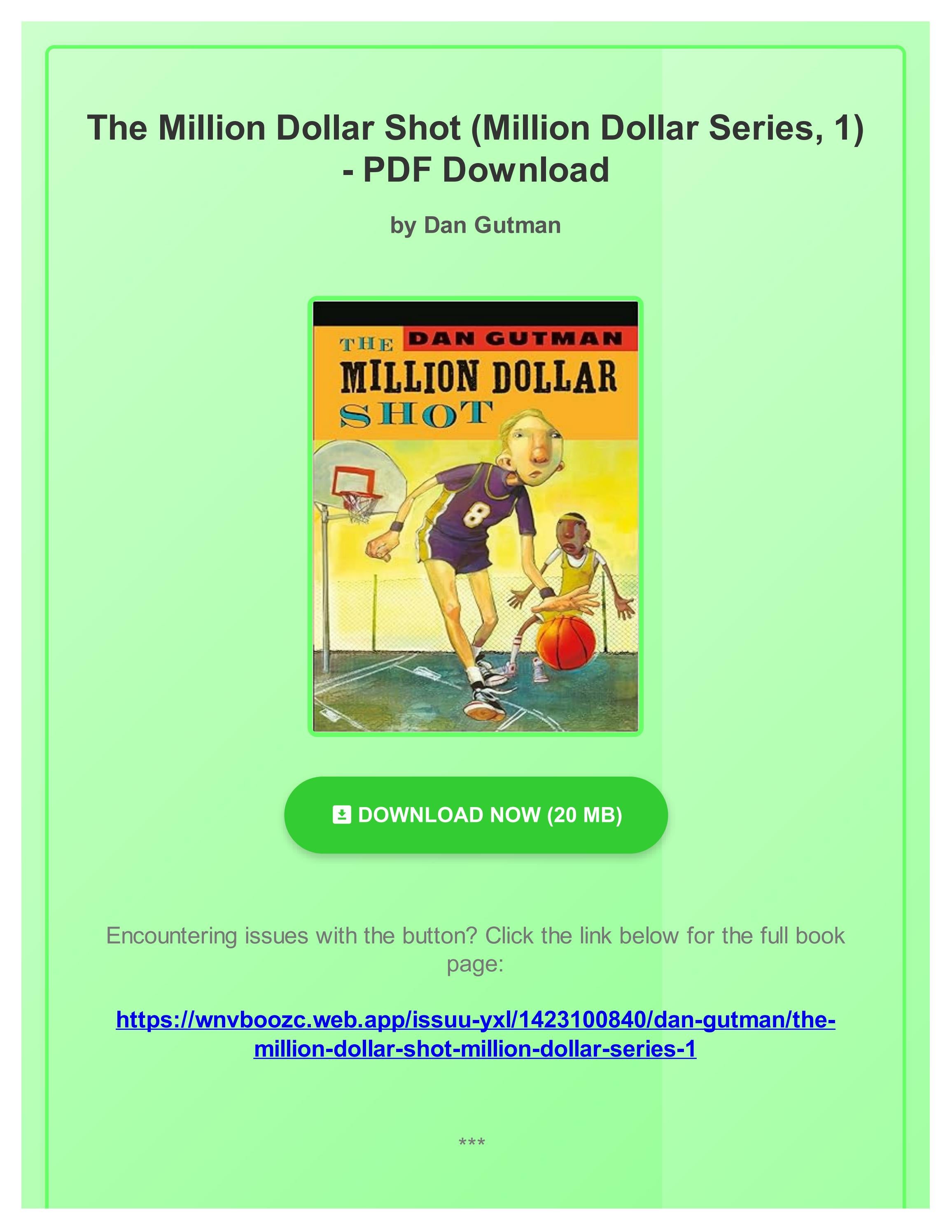Ebook PDF The Million Dollar Shot (Million Dollar Series, 1) by Dan ...