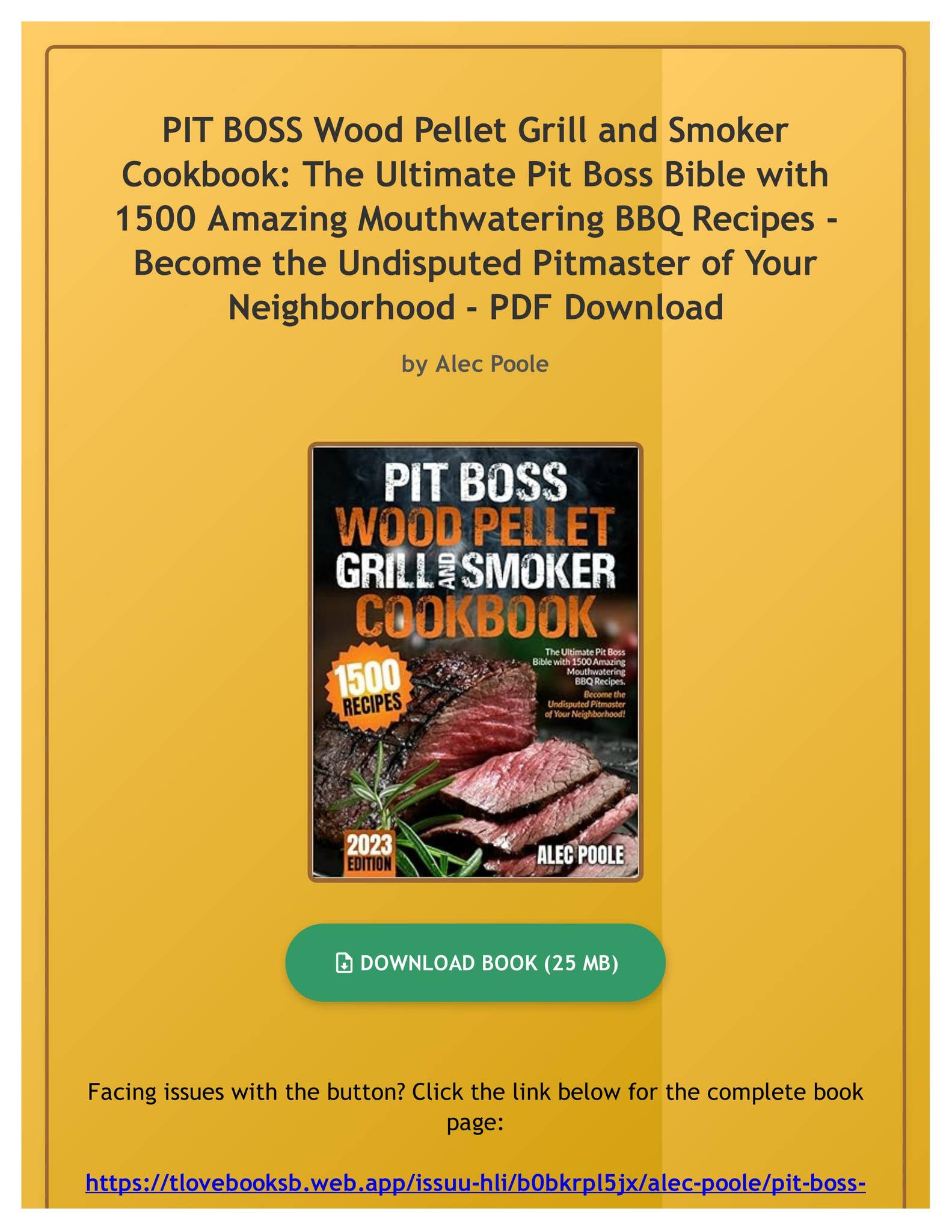 (Pdf Ebook) PIT BOSS Wood Pellet Grill and Smoker Cookbook: The ...