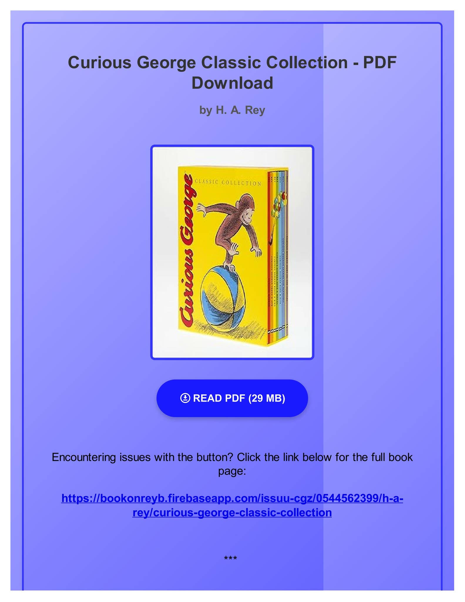EBOOK) Curious George Classic Collection by H. A. Rey by KingIil - Issuu