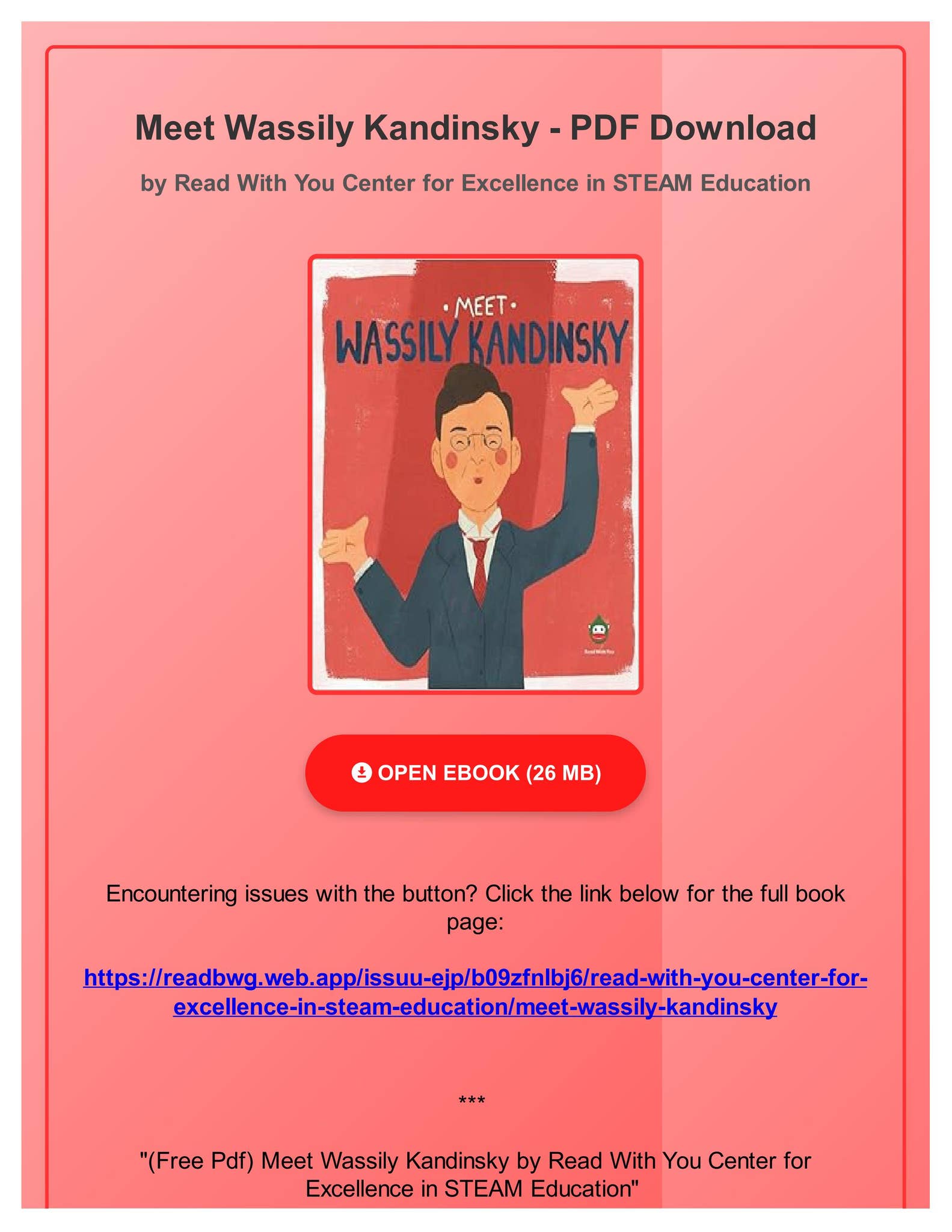 (Free Pdf) Meet Wassily Kandinsky by Read With You Center for ...