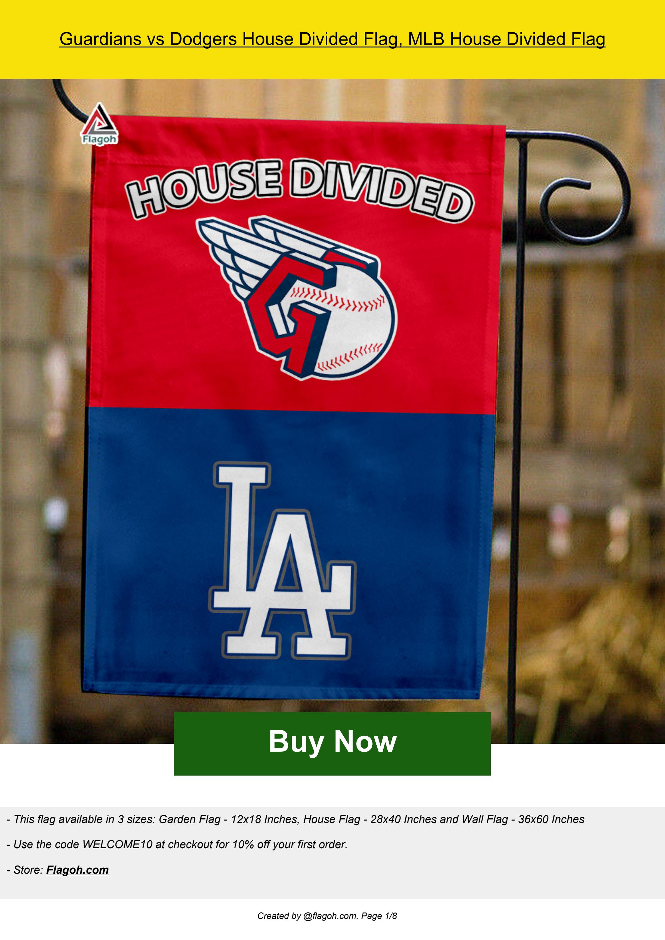 Guardians vs Dodgers House Divided Flag, MLB House Divided Flag by ...