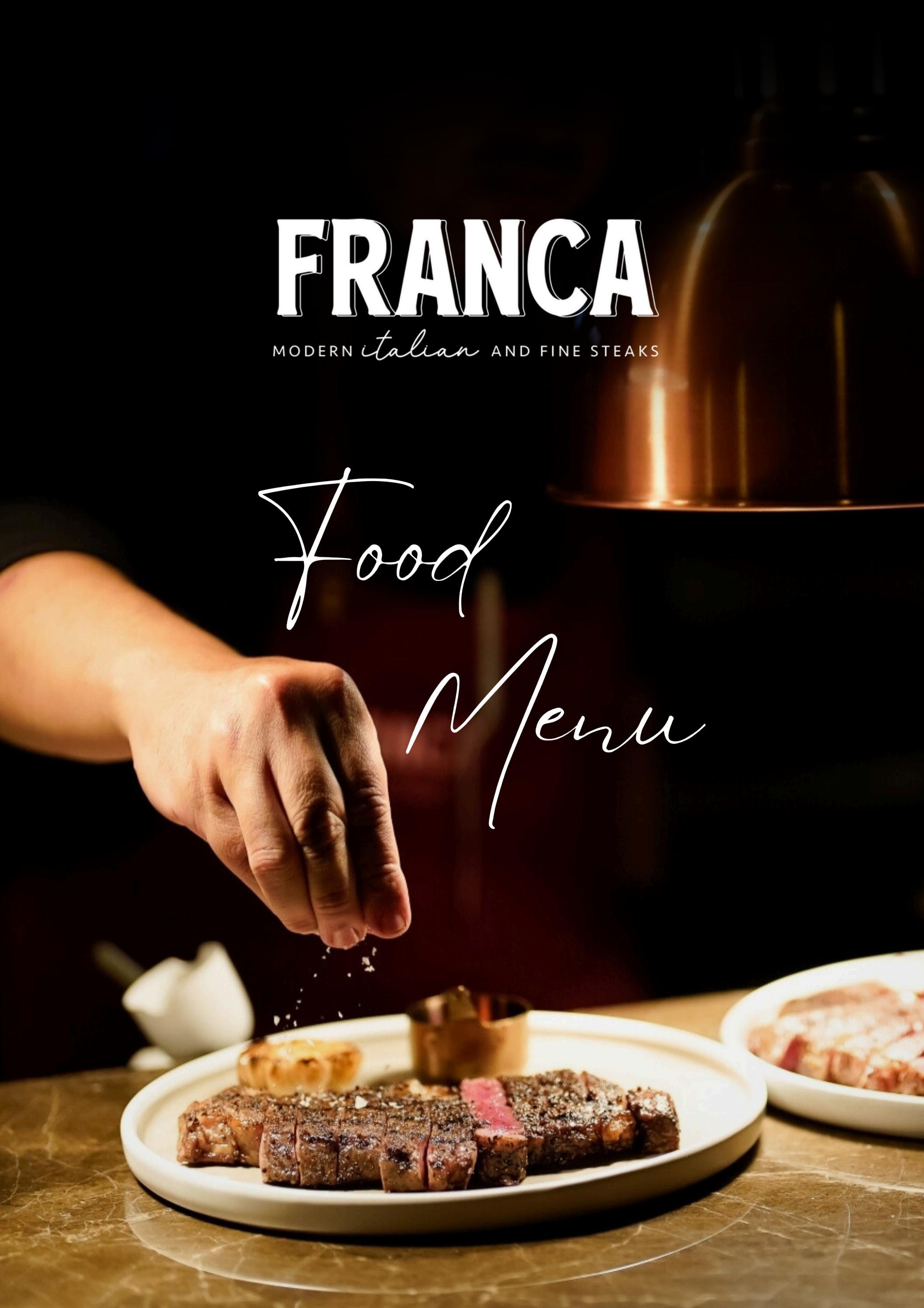 Franca - Food Menu by Franca Modern Italian & Fine Steaks - Issuu
