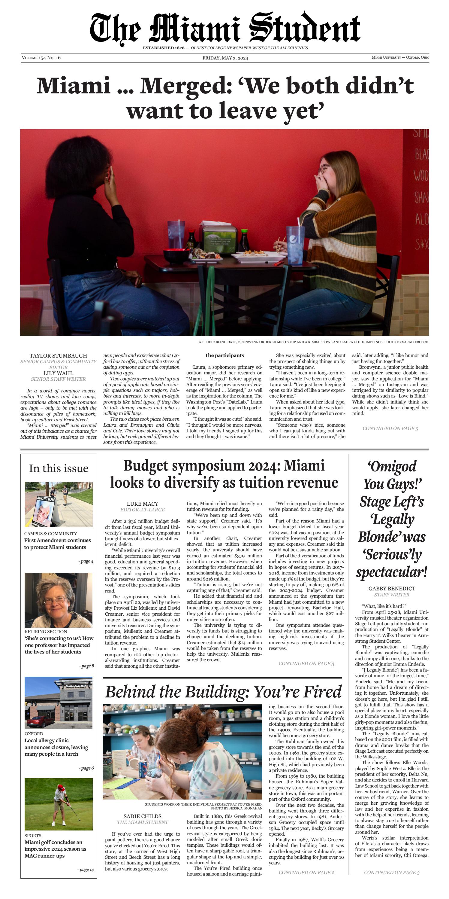The Miami Student | May 3, 2024 by The Miami Student - Issuu