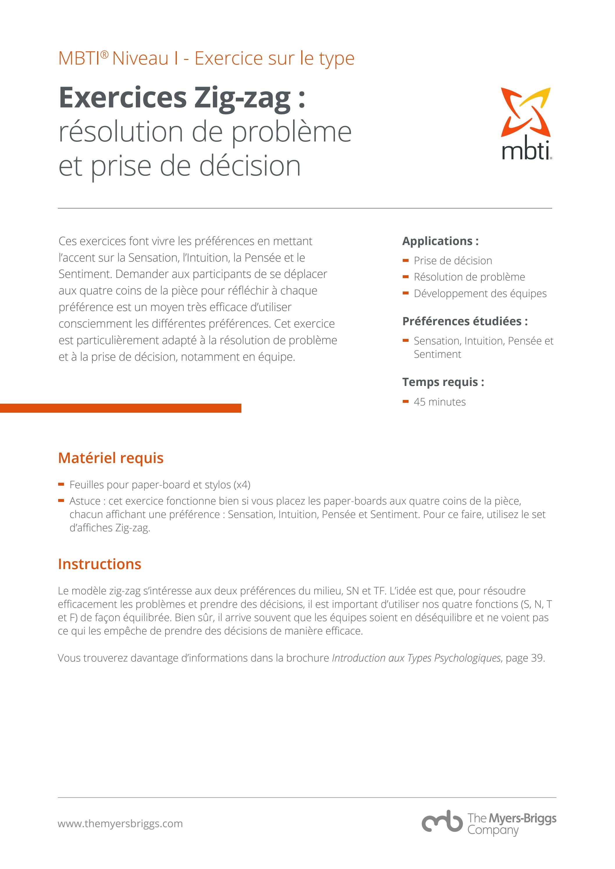 MBTI Step I_ Problem solving and decision making_FR by Bruno TISON - Issuu
