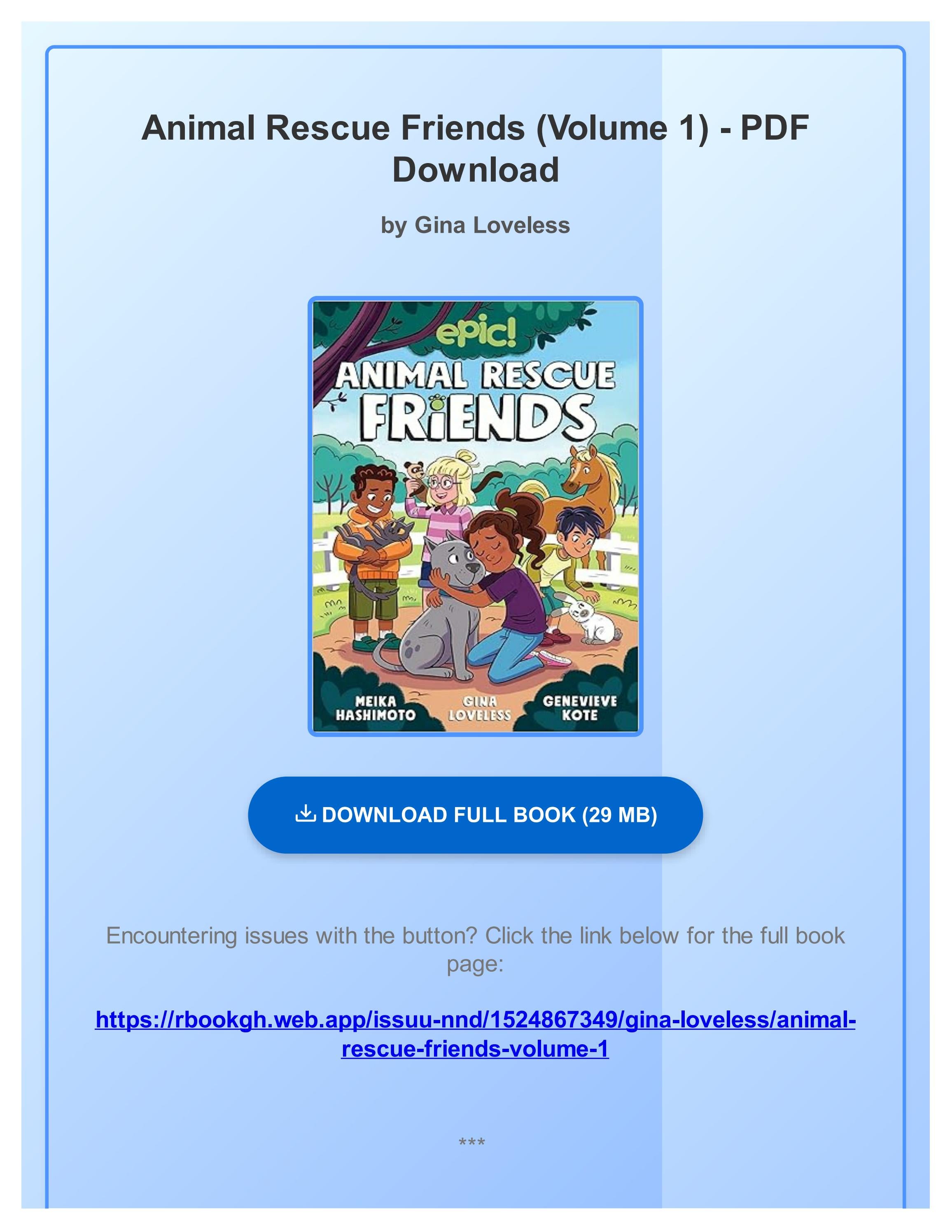 FREE PDF Animal Rescue Friends (Volume 1) by Gina Loveless by ...