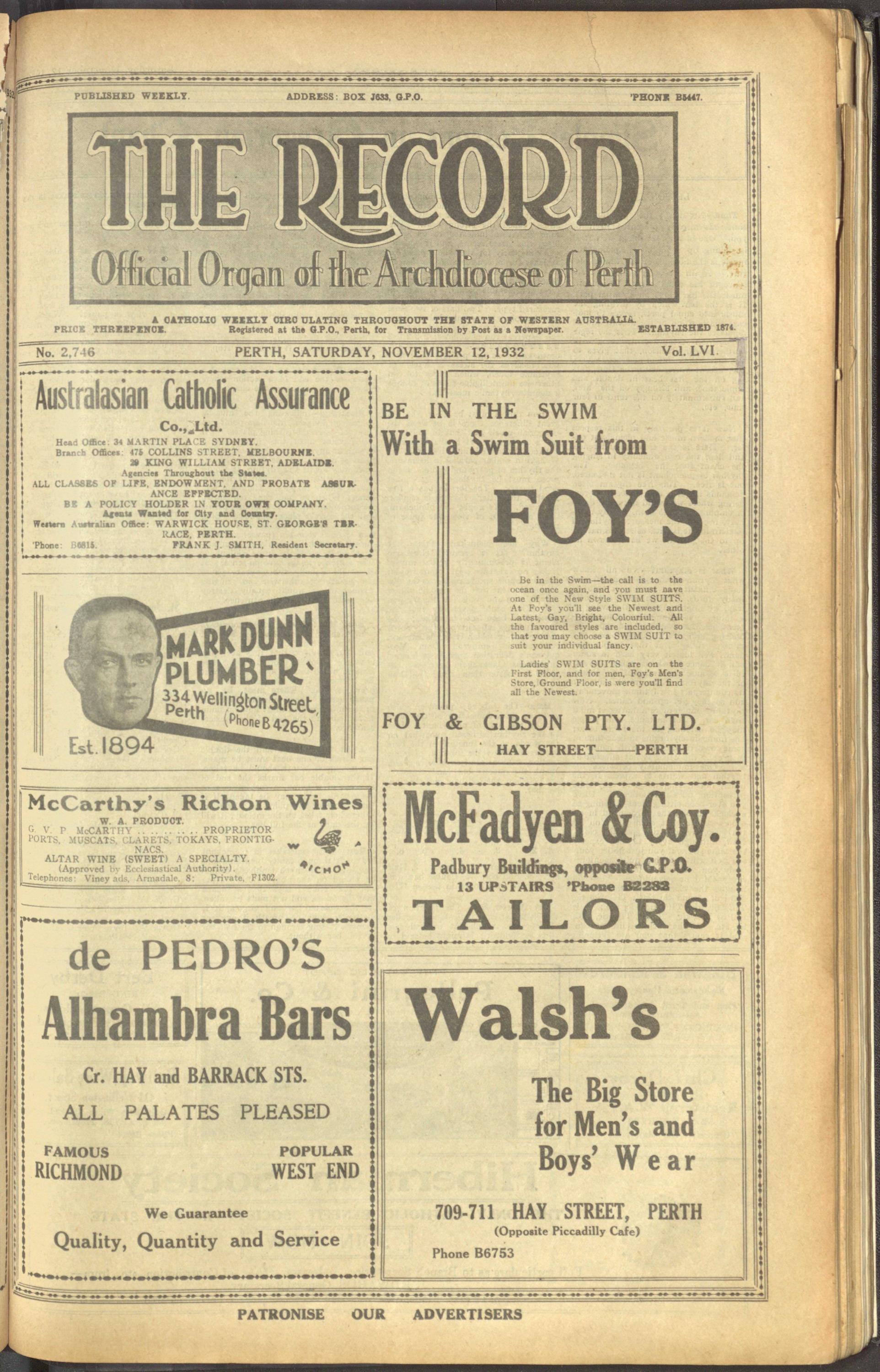 The Record Newspaper 12 November 1932 by The Record - Issuu