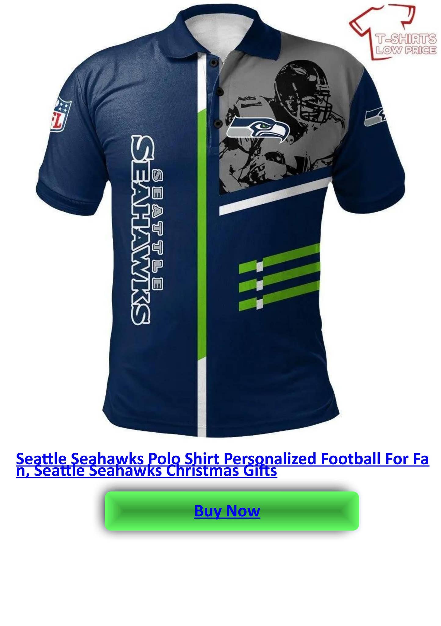 Seattle Seahawks Polo Shirt Personalized Football For Fan, Seattle ...