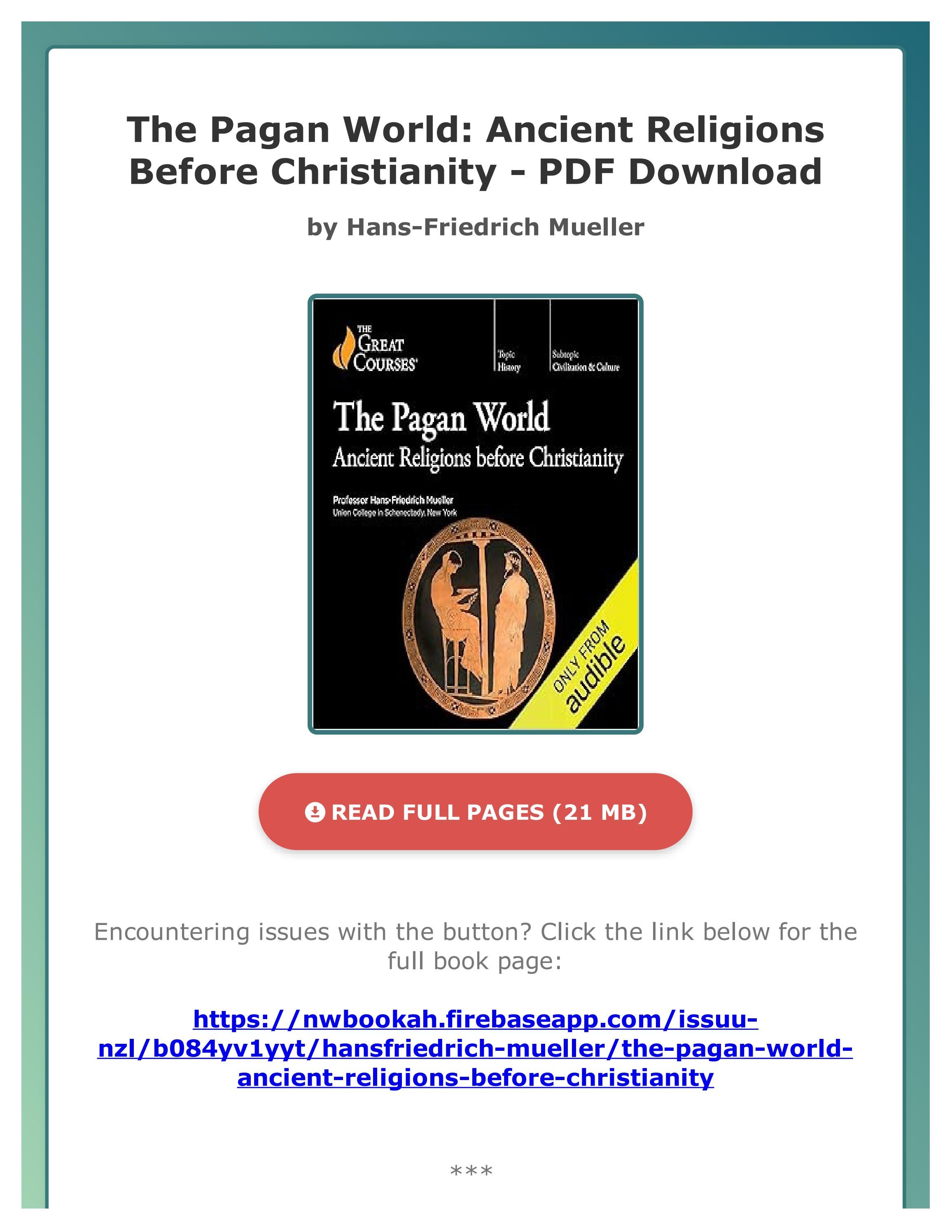 (PDF Free) The Pagan World: Ancient Religions Before Christianity by ...