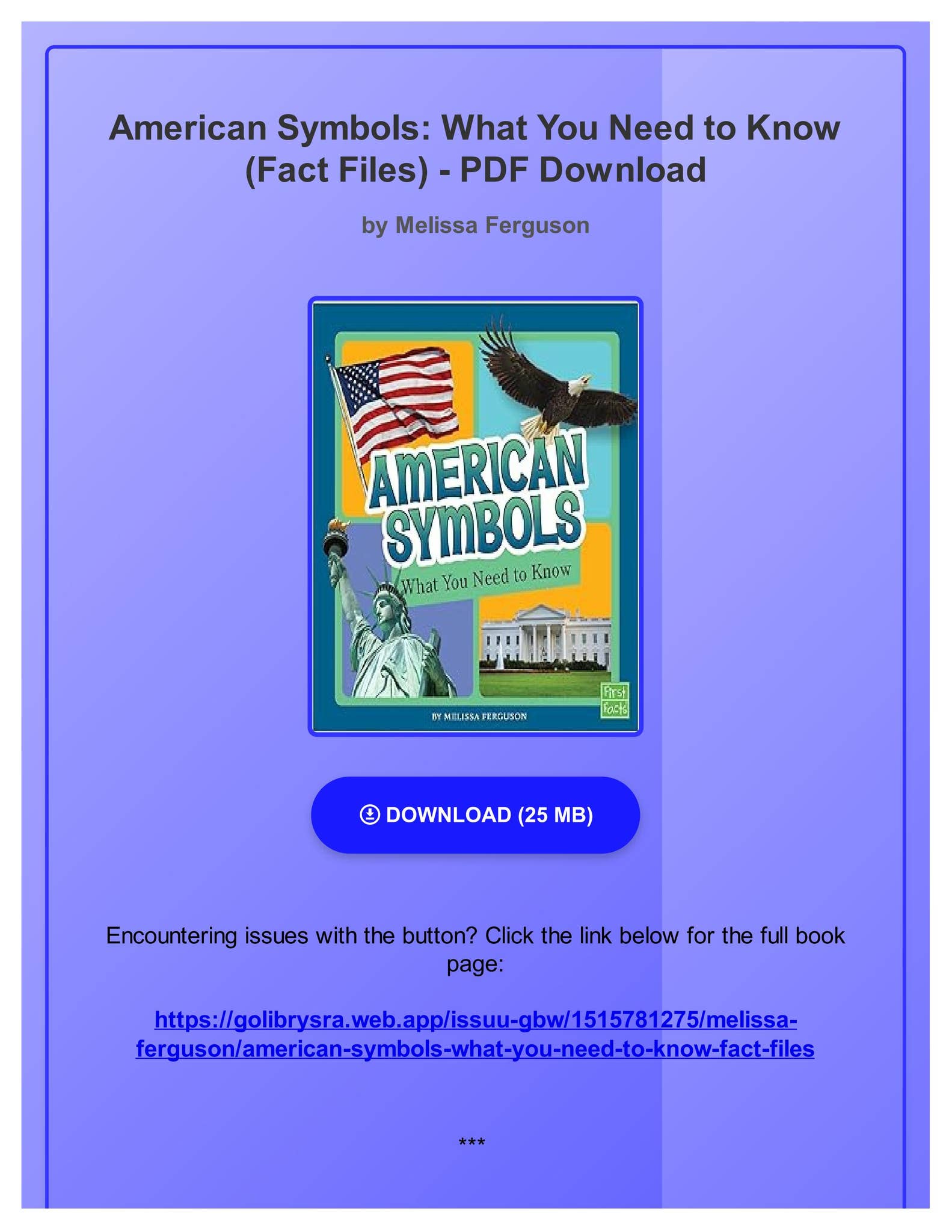 PDF Free American Symbols: What You Need to Know (Fact Files) by ...