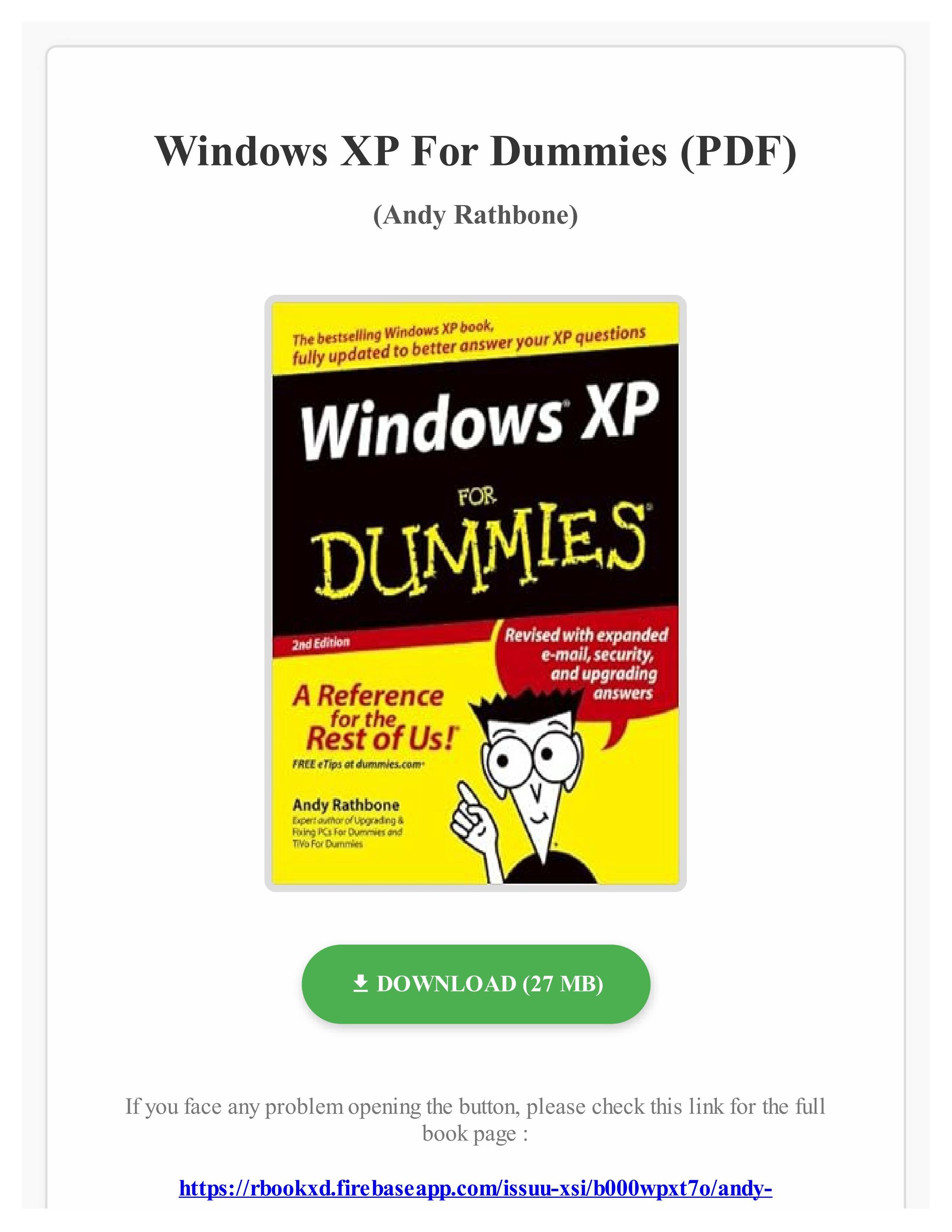 Ebook Windows XP For Dummies by Andy Rathbone by NoemieLeannonik - Issuu
