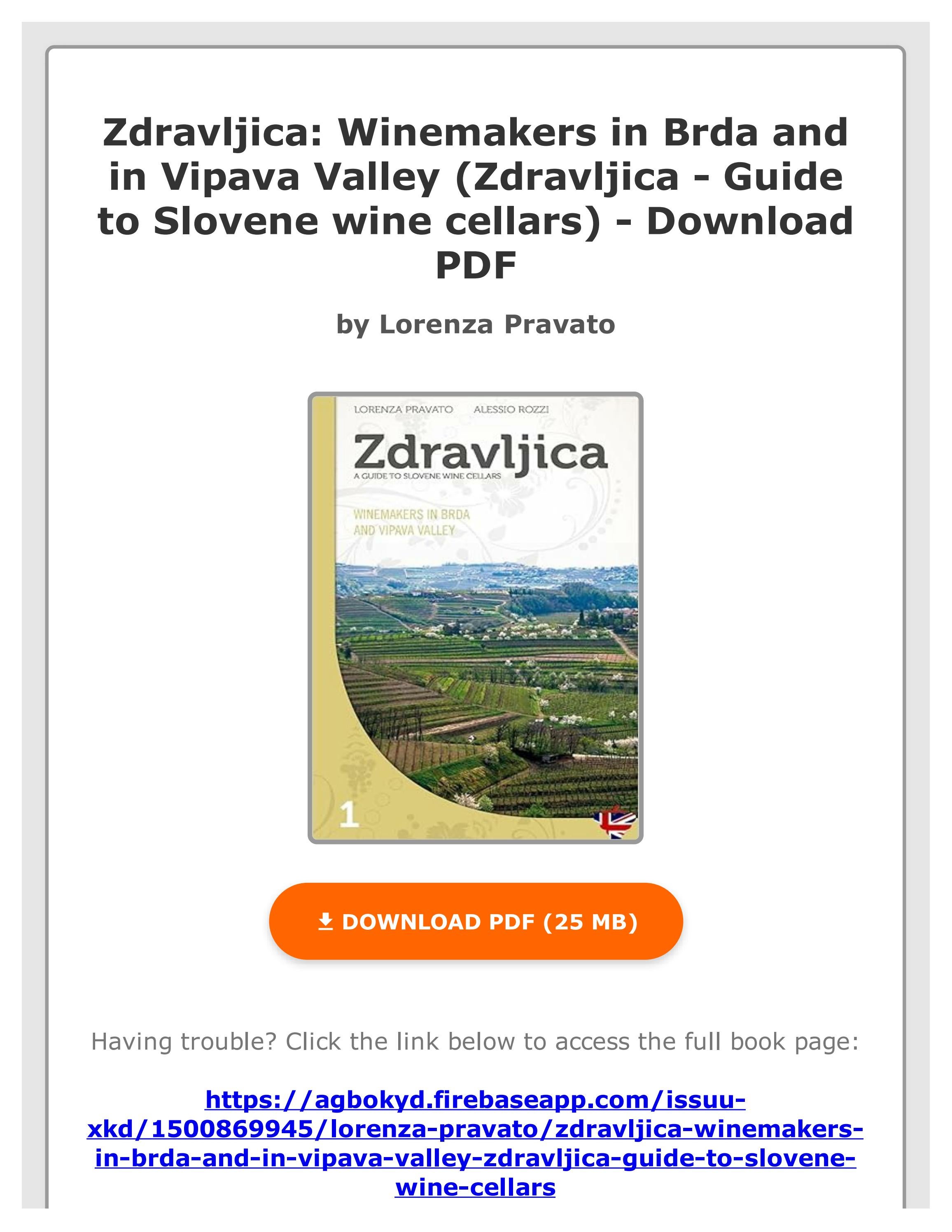 Ebook Zdravljica: Winemakers in Brda and in Vipava Valley (Zdravljica ...