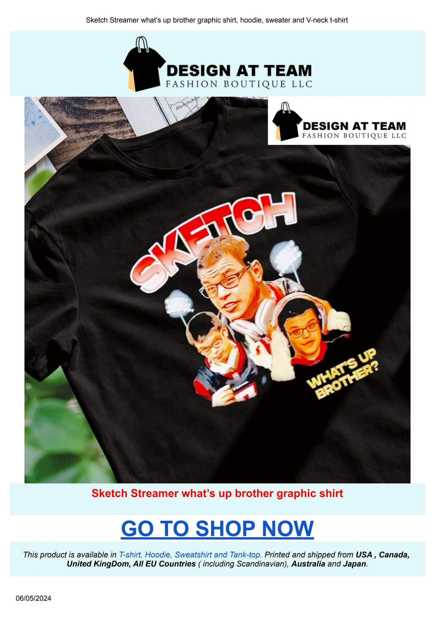 Sketch Streamer what’s up brother graphic shirt by Design AT Shop - Issuu