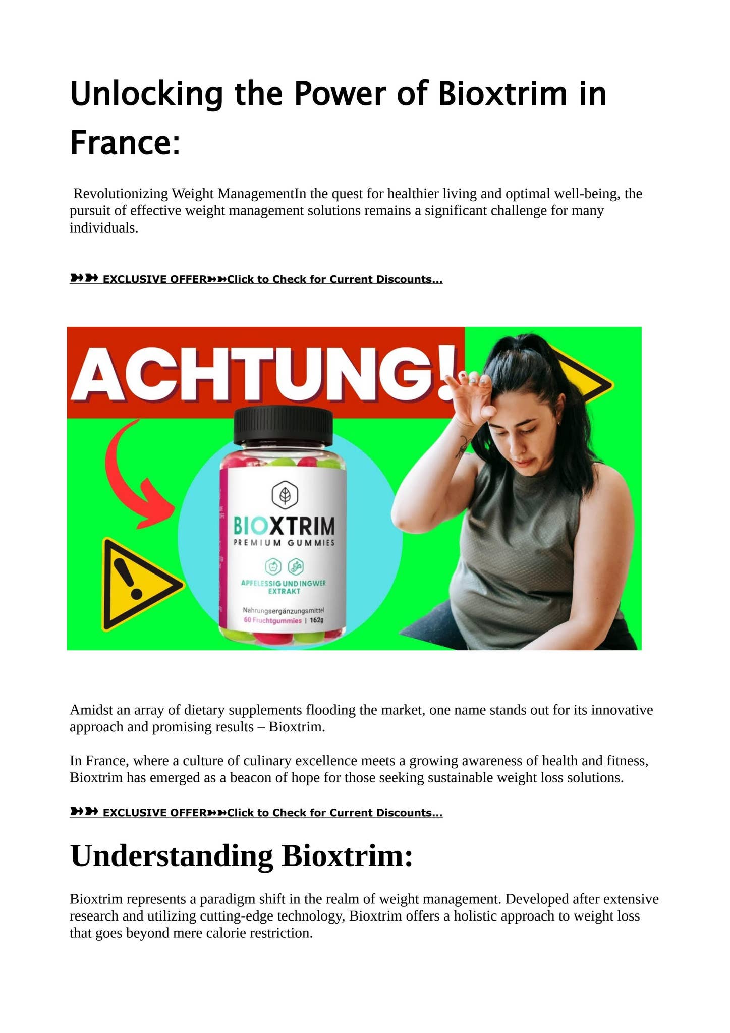 Breaking Down the Ingredients of BioXtrim France: What Makes It ...