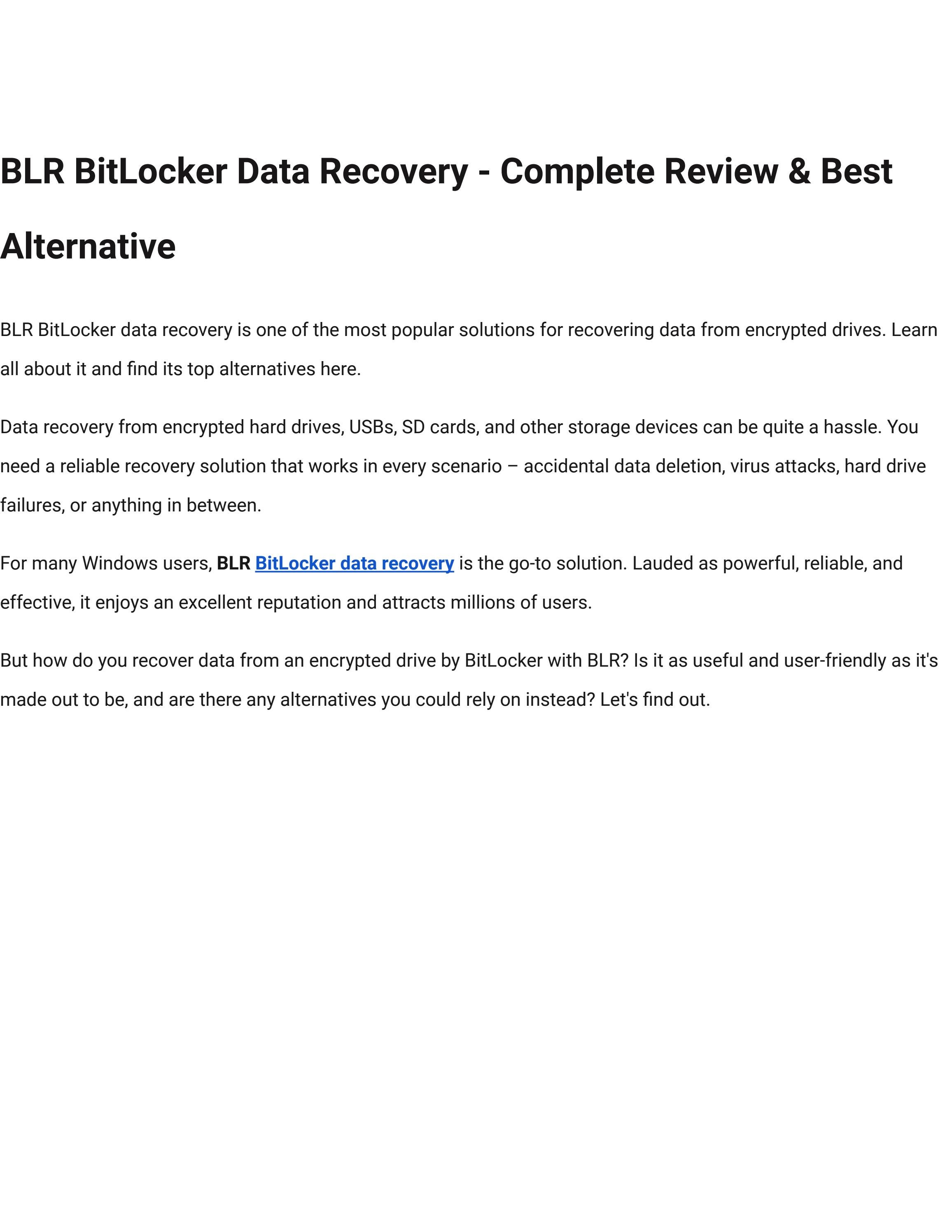 Review & Rating - BLR BitLocker Recovery Tool by emma tf - Issuu