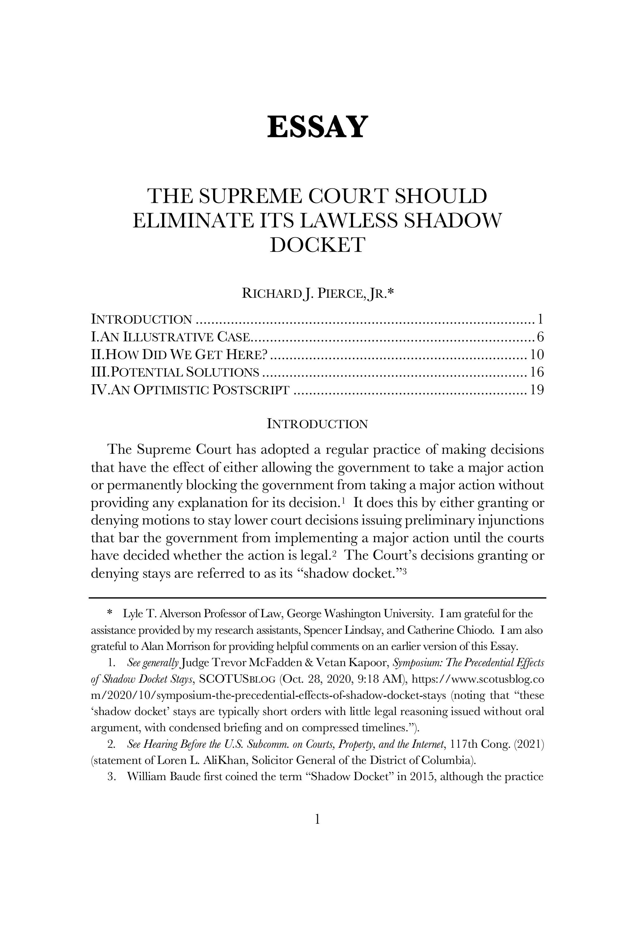 The Supreme Court Should Eliminate Its Lawless Shadow Docket by ...
