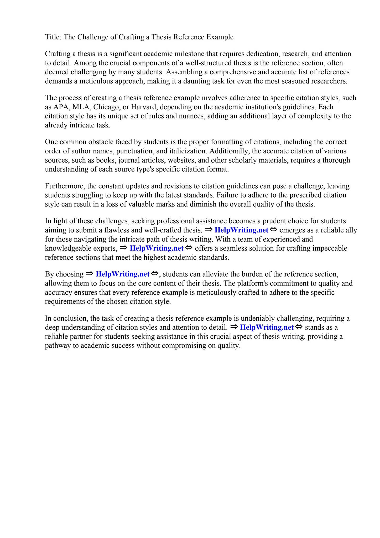 Thesis Reference Example by San Jacinto College - Issuu