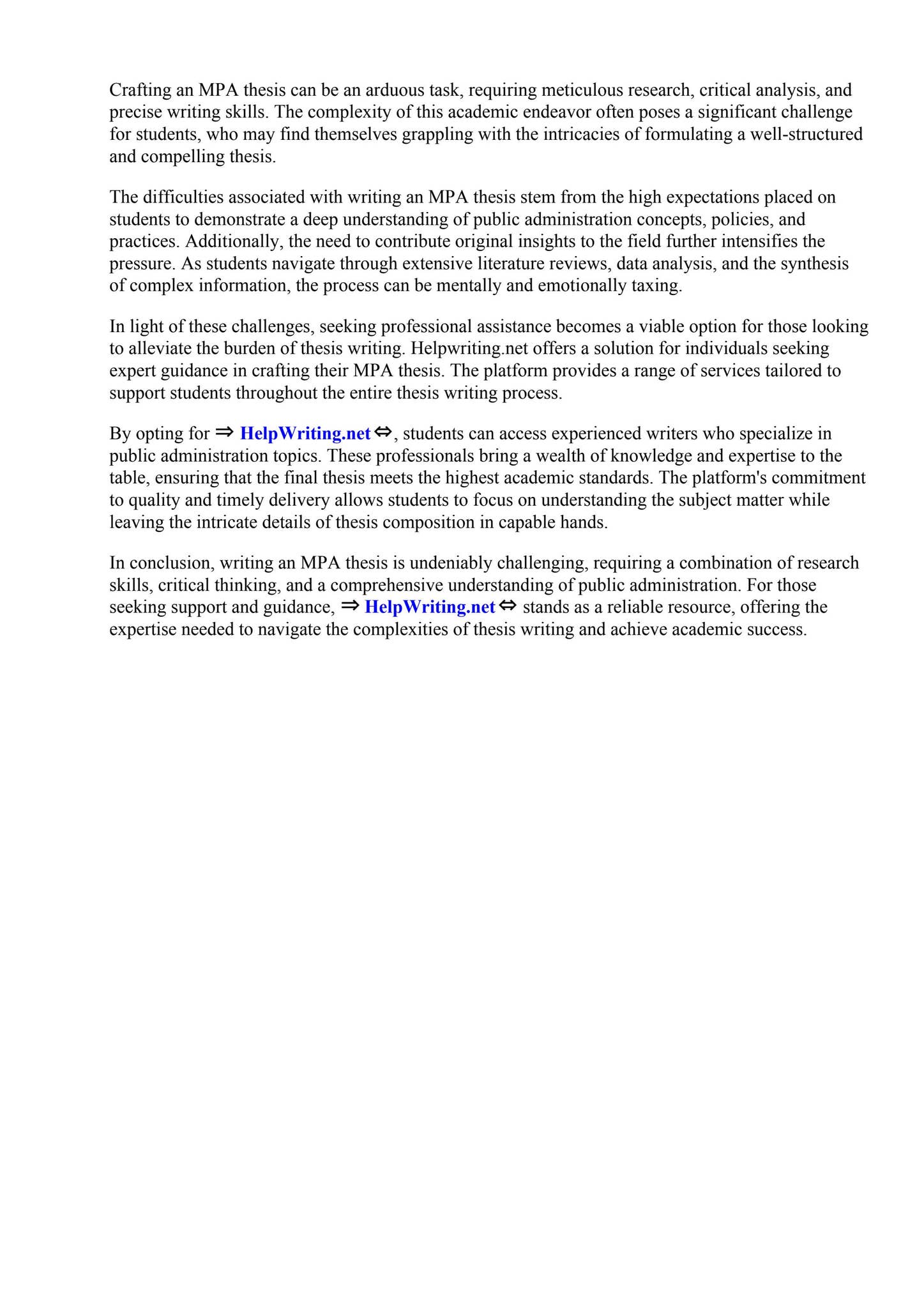 Mpa Thesis Example by University of Georgia - Issuu