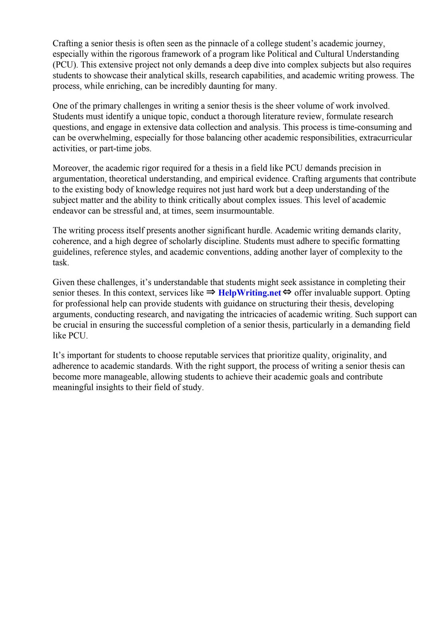 Pcu Senior Thesis by American Heritage University of Southern ...