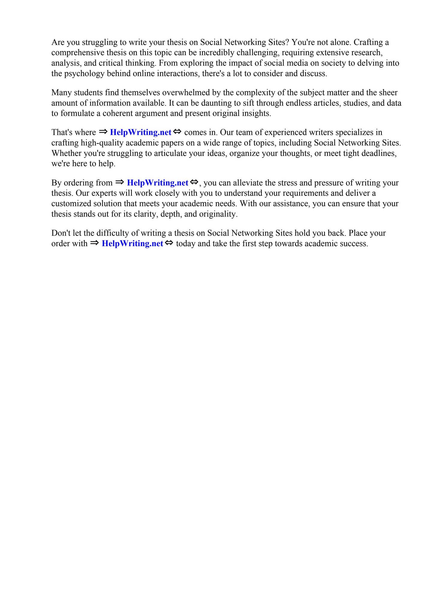 Social Networking Sites Sample Thesis by Mendocino College - Issuu