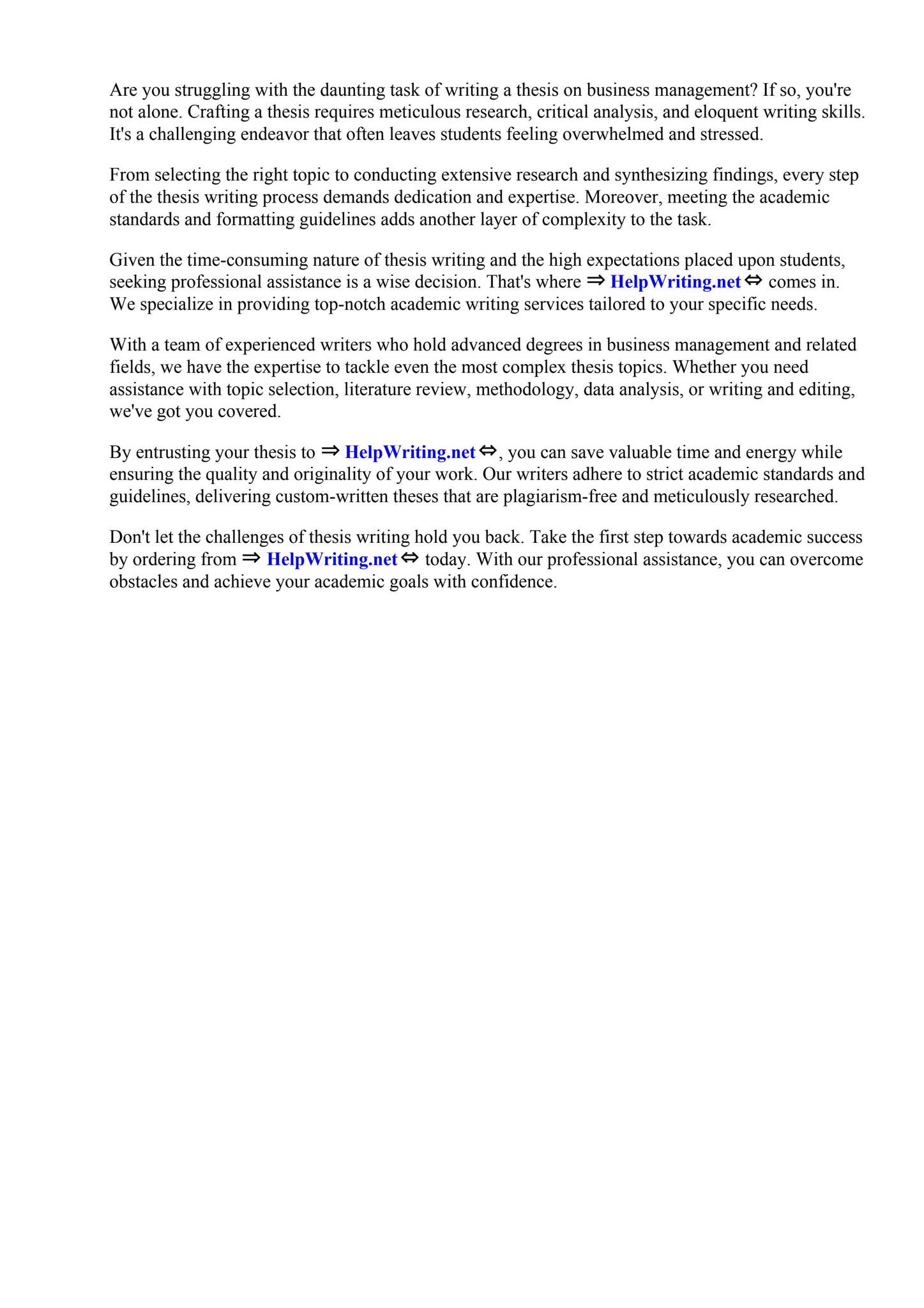 Sample Thesis Topics Business Management by Louisiana State University ...