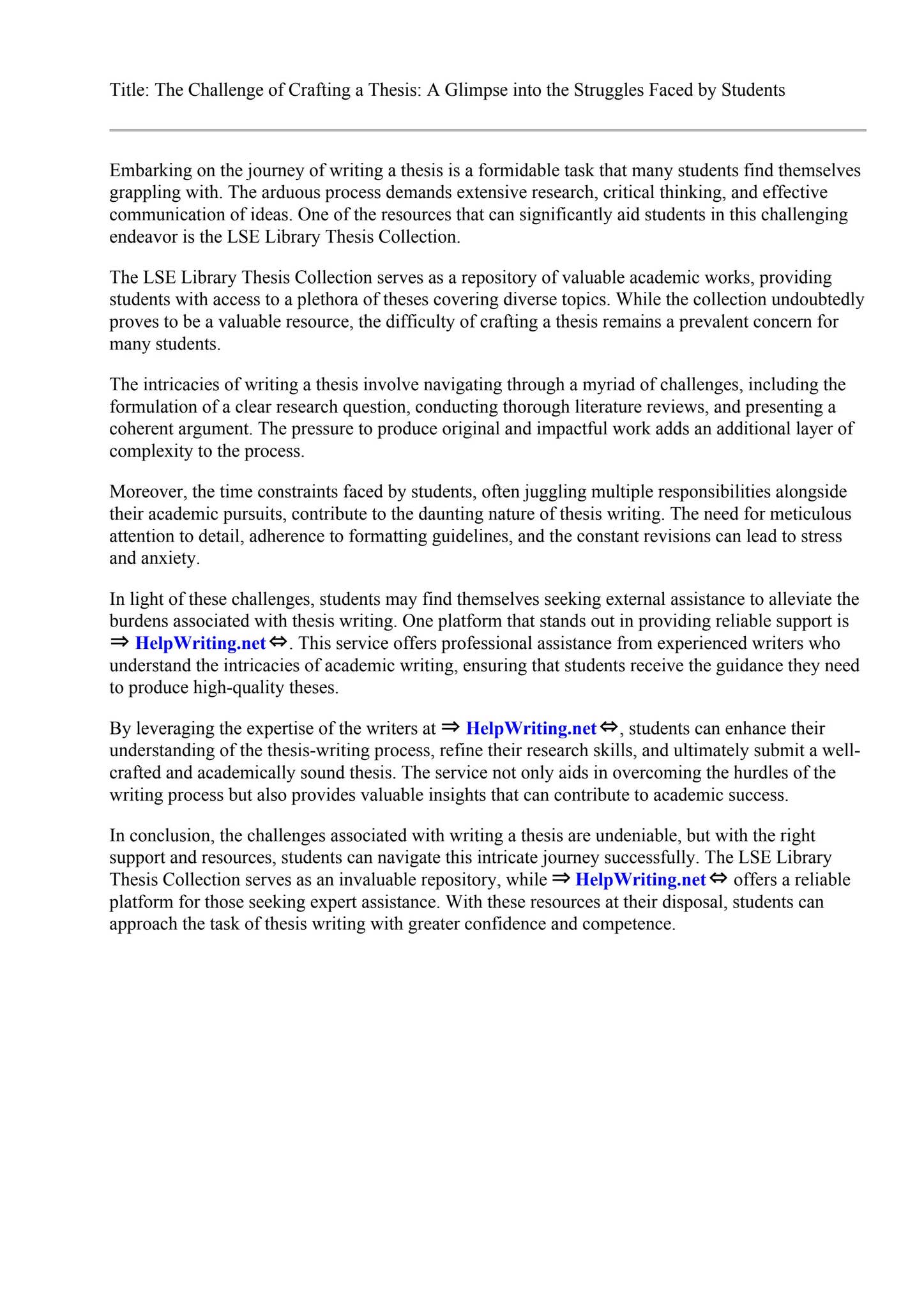 Lse Library Thesis Collection by Rochester Community and Technical ...