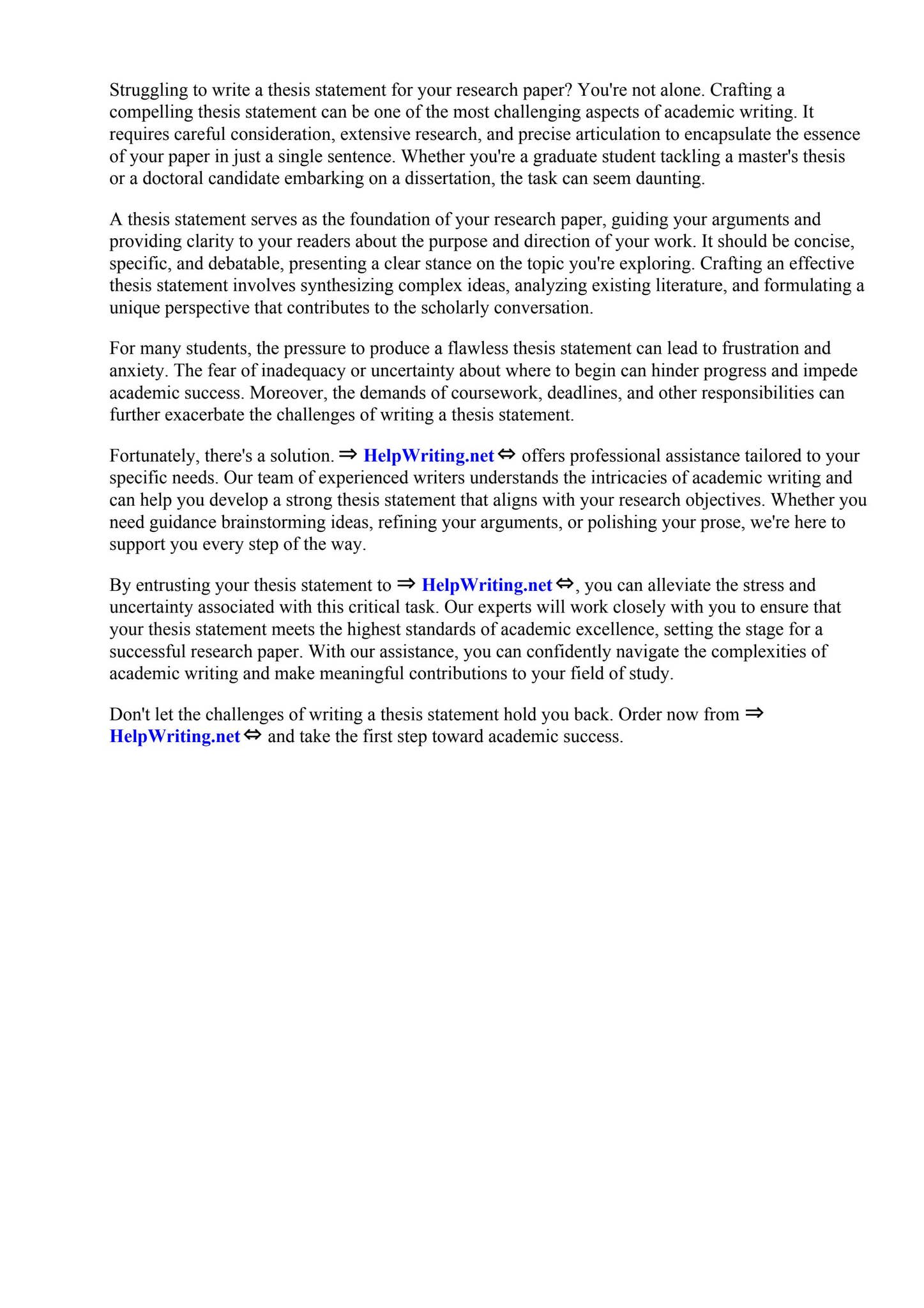 Writing Thesis Statements For Research Papers by St. Elizabeth School ...
