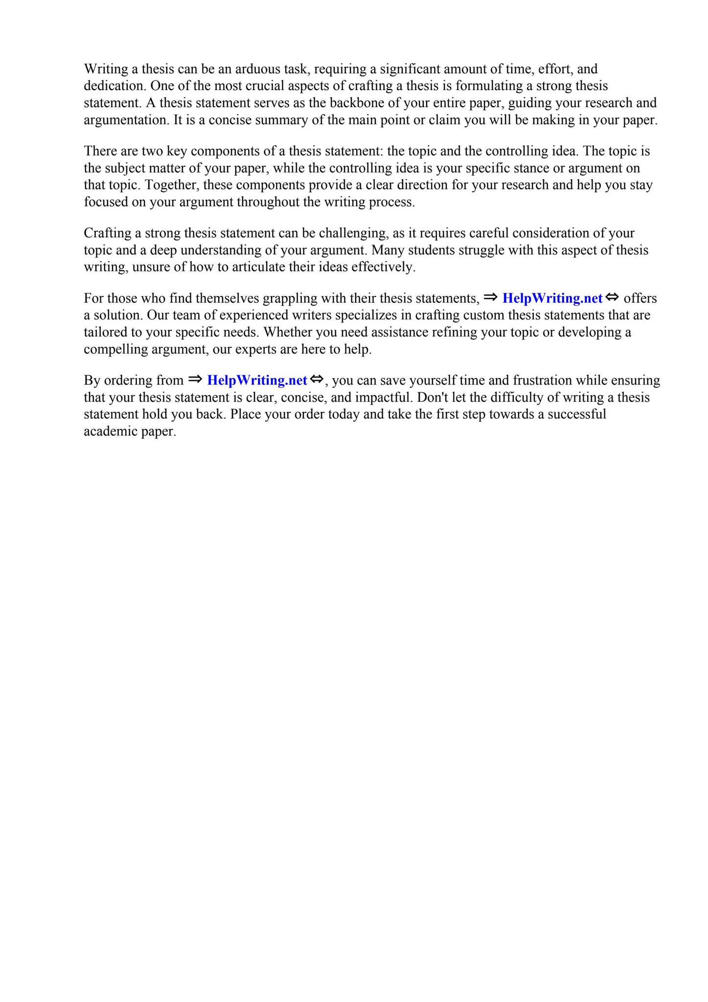 Two Components Of Thesis Statement by The College of Idaho - Issuu