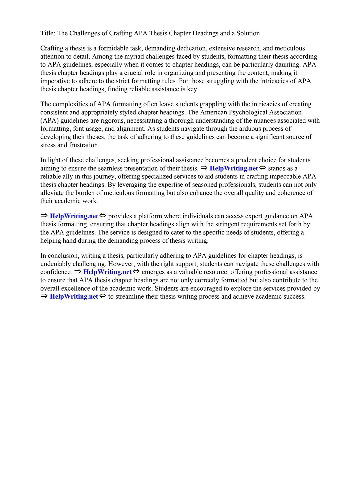 Apa Thesis Chapter Headings by Fort Hays State University - Issuu
