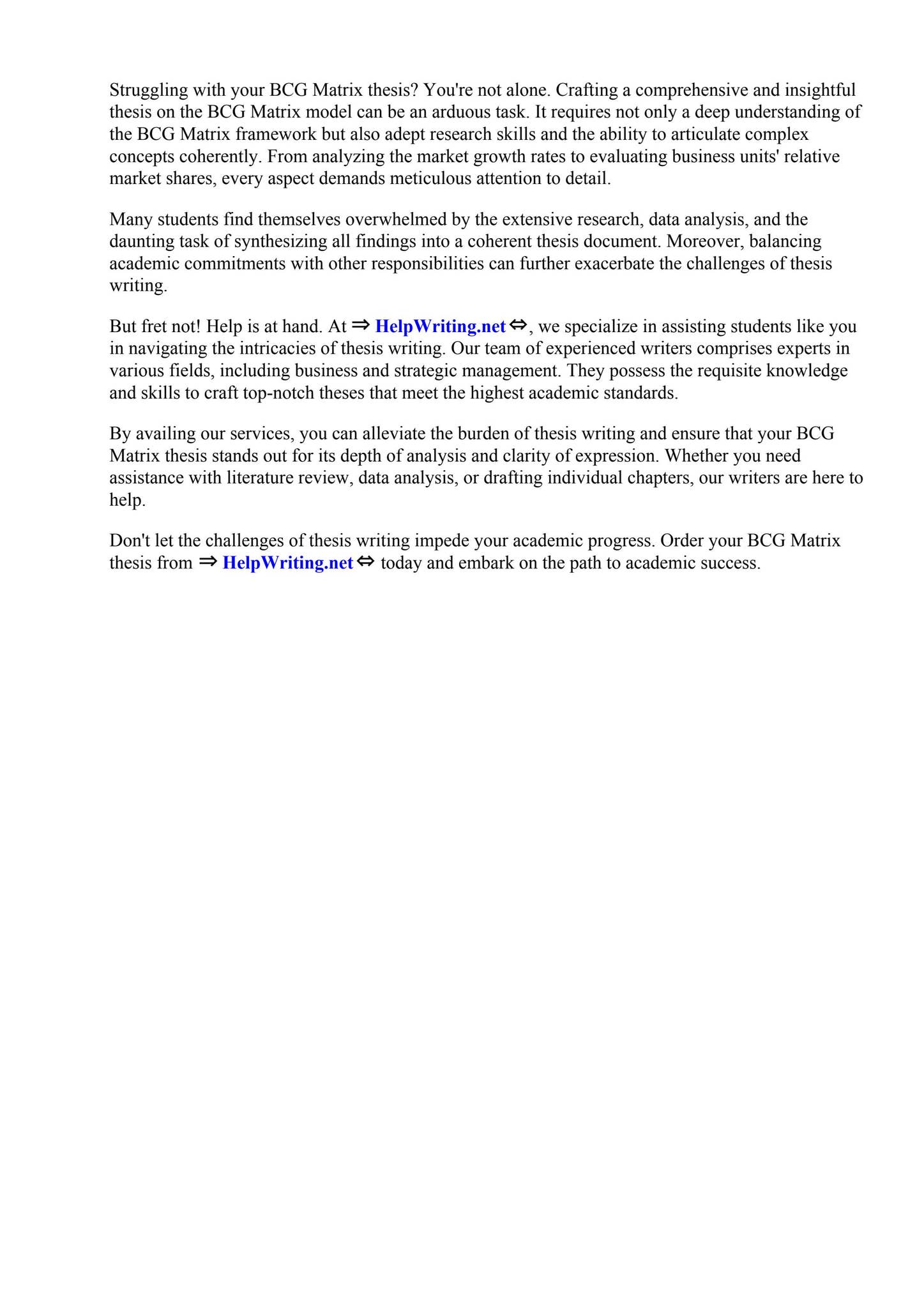 Bcg Matrix Thesis by Central Oregon Community College - Issuu