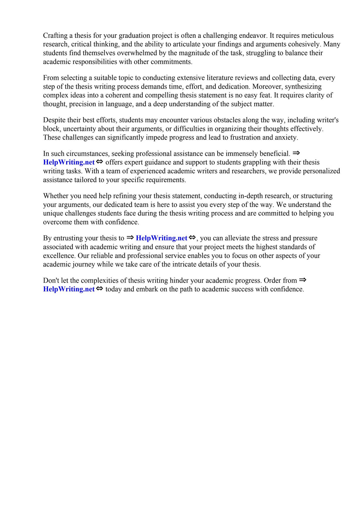 Graduation Project Thesis Statements by Columbus State Community ...