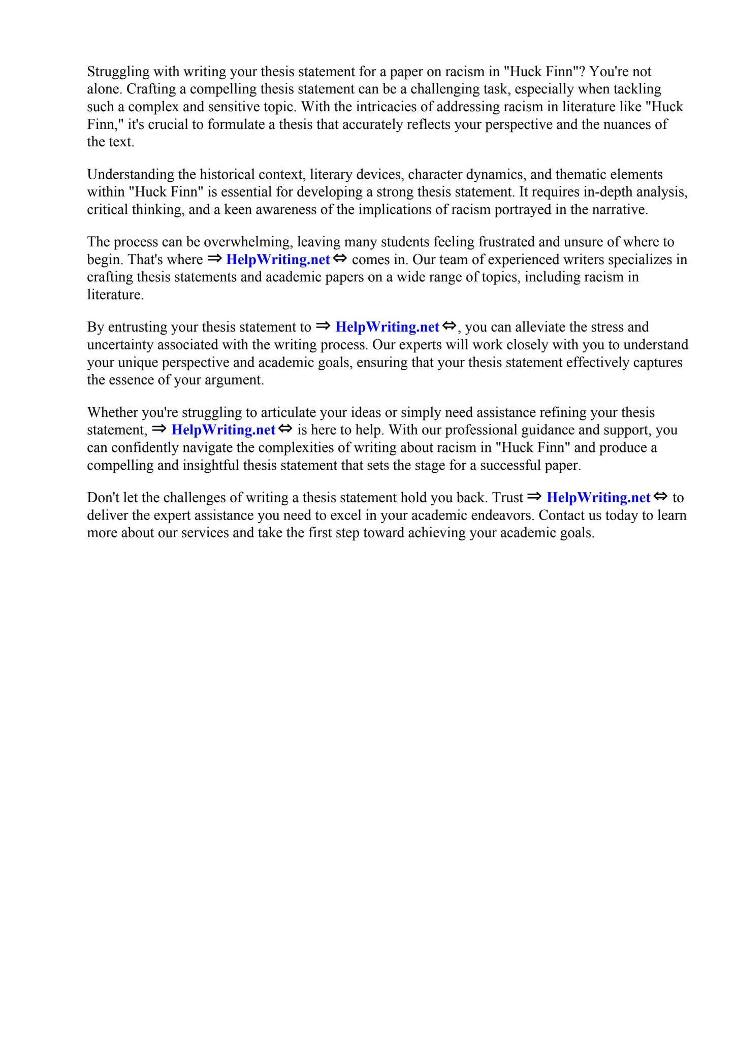 Thesis Statement For Racism In Huck Finn by Paris Junior College - Issuu