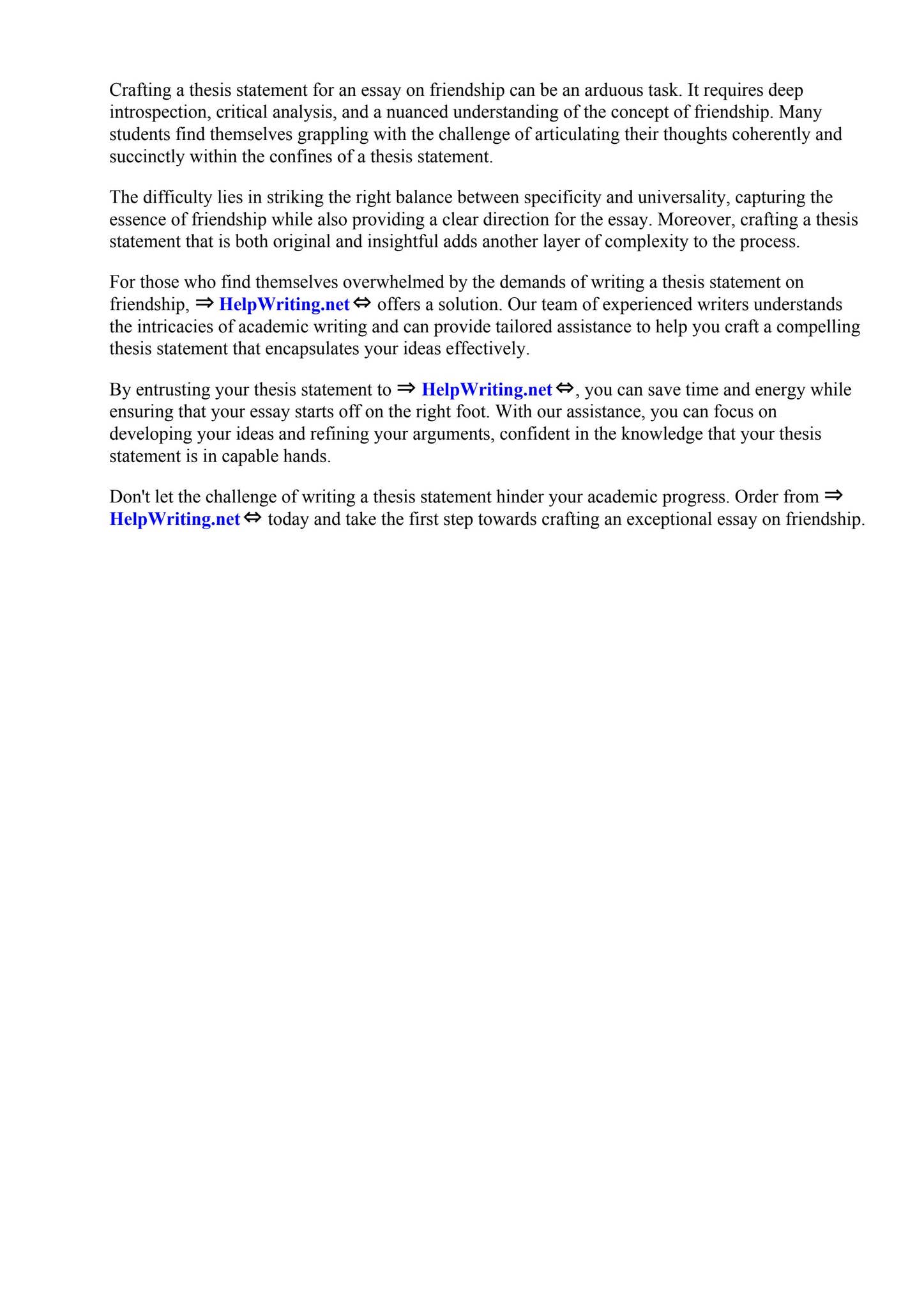 Thesis Statement Friendship Essay by Missouri State University - Issuu