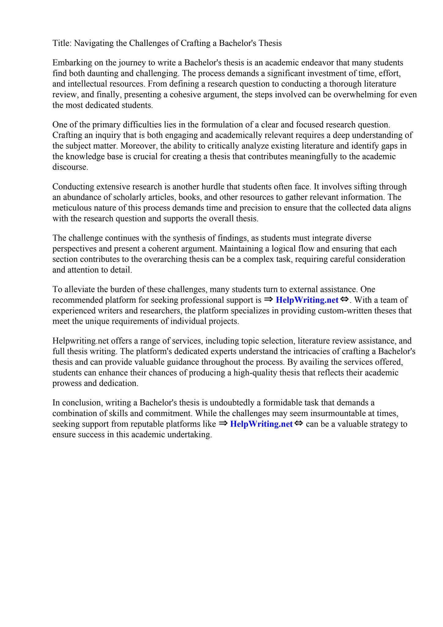 How To Write A Bachelor'S Thesis by Ancilla Domini College - Issuu