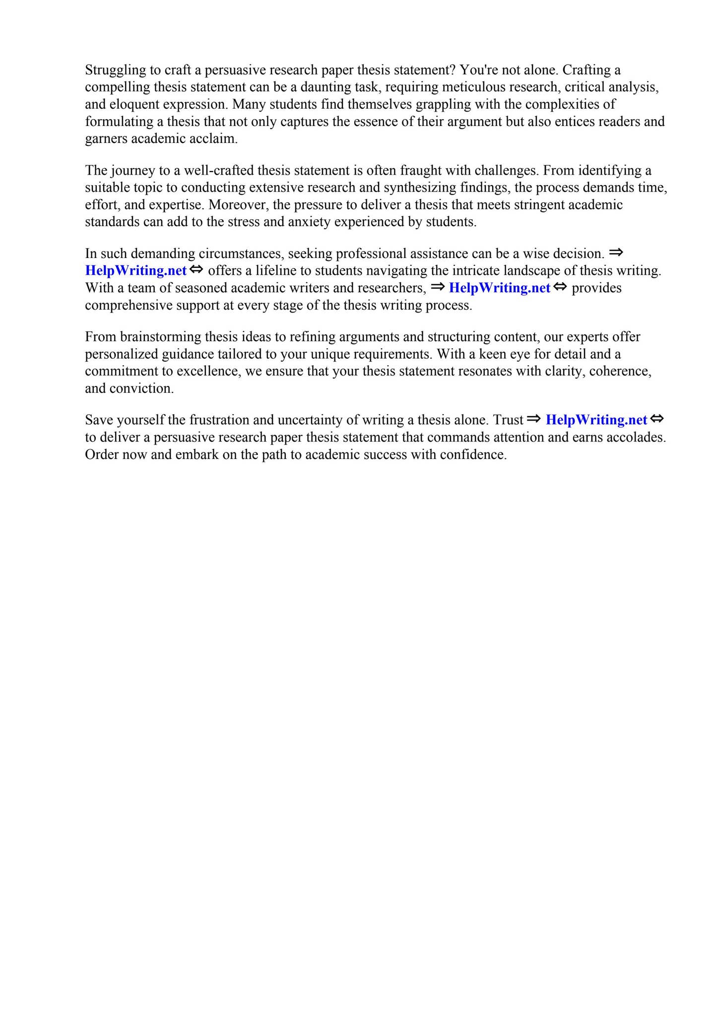 Persuasive Research Paper Thesis Statement by Florida Technical College ...