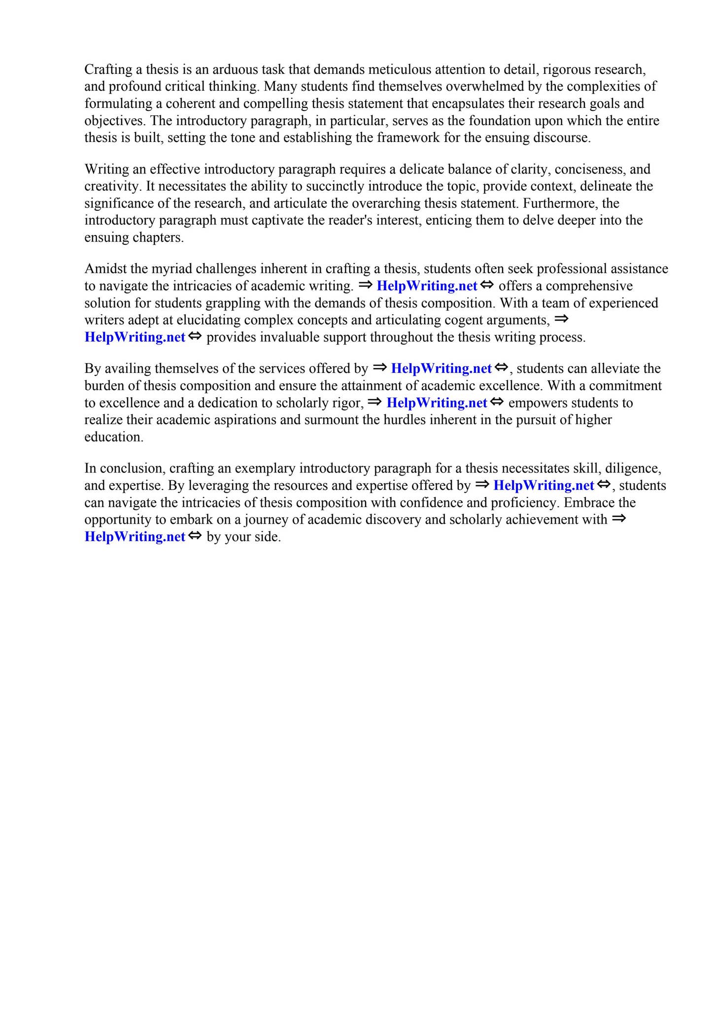 Thesis Introductory Paragraph Examples by Techni-Pro Institute - Issuu