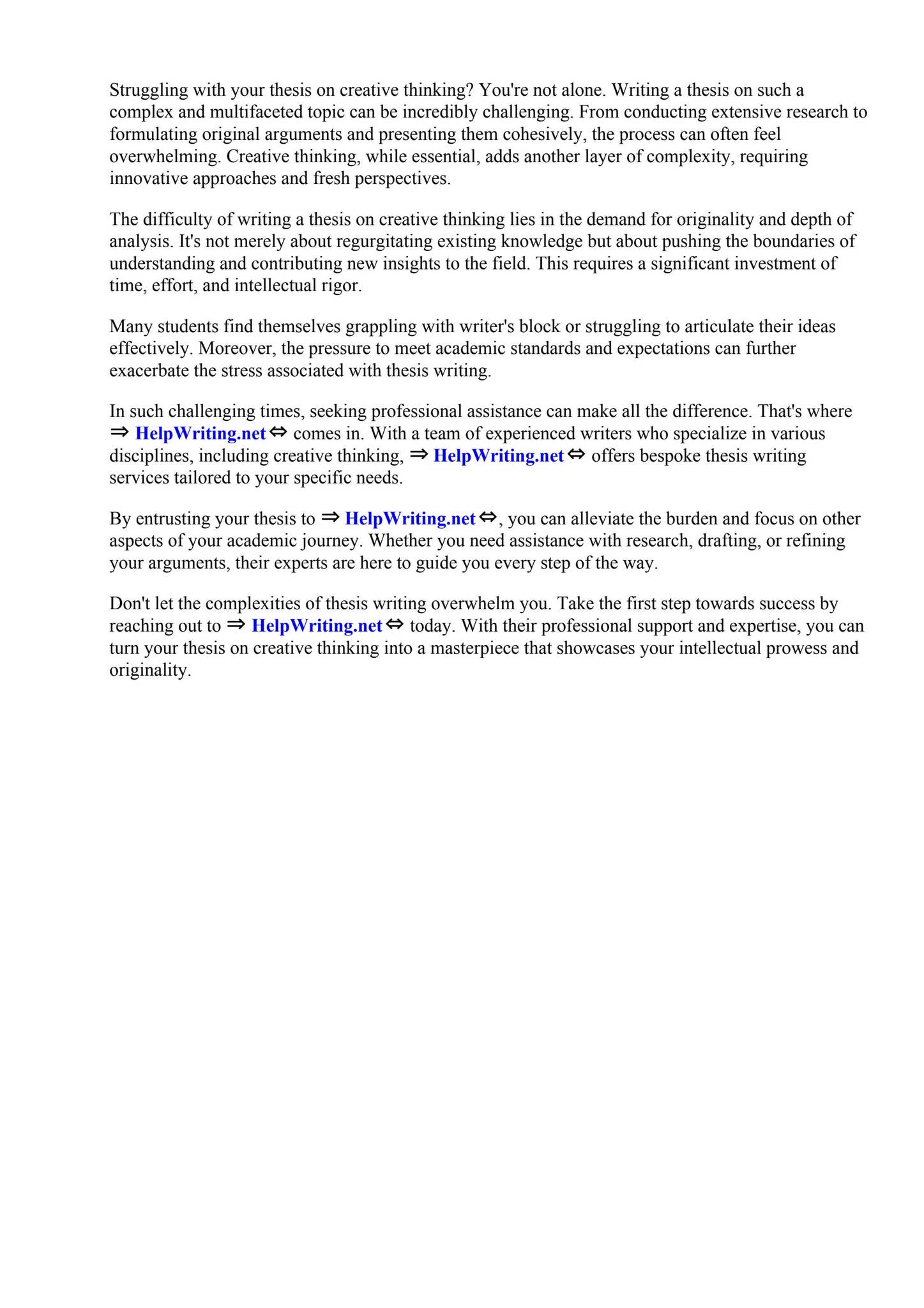 Thesis Creative Thinking by Freed-Hardeman University - Issuu