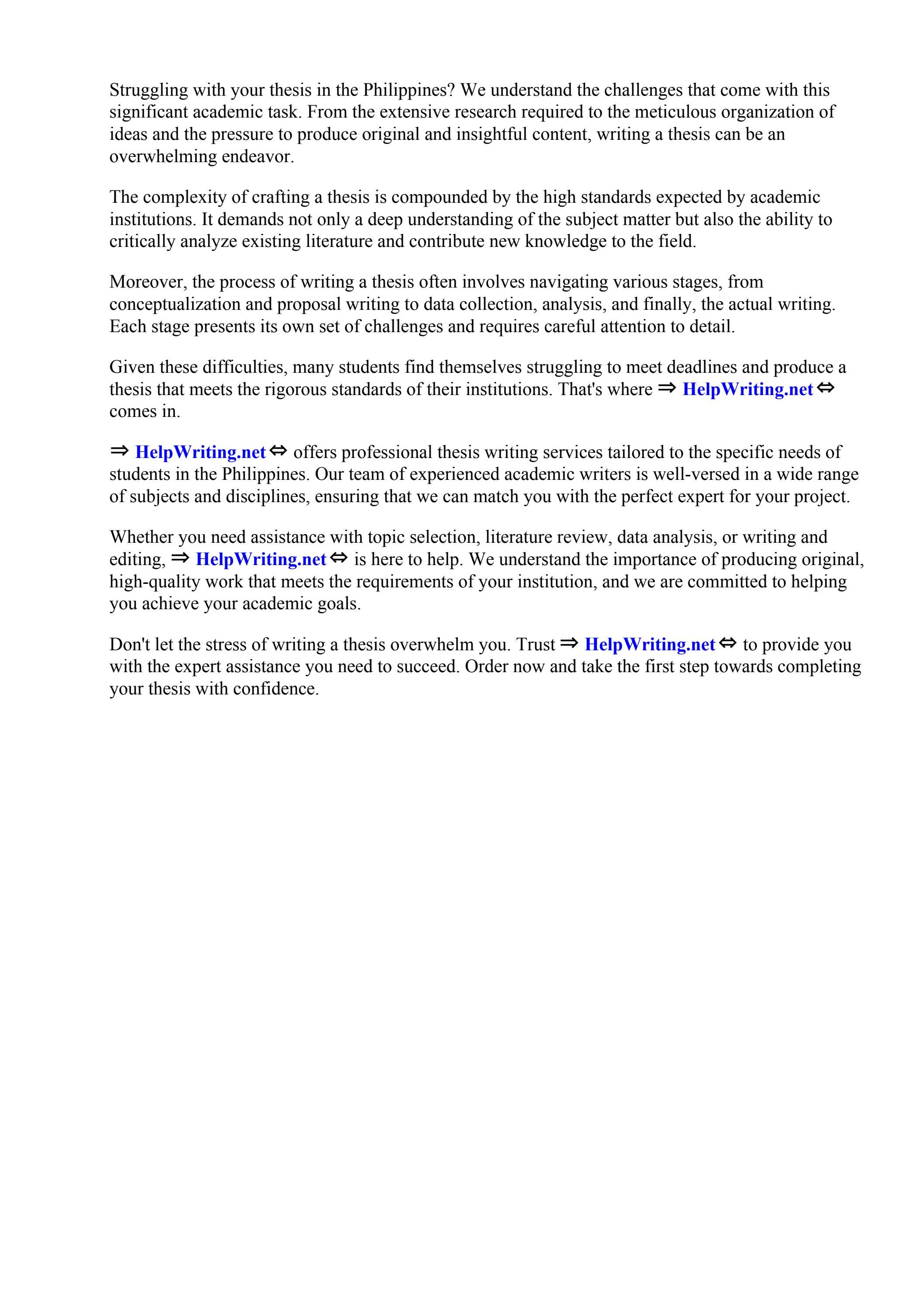 Example Thesis In The Philippines by The Graduate Center CUNY - Issuu