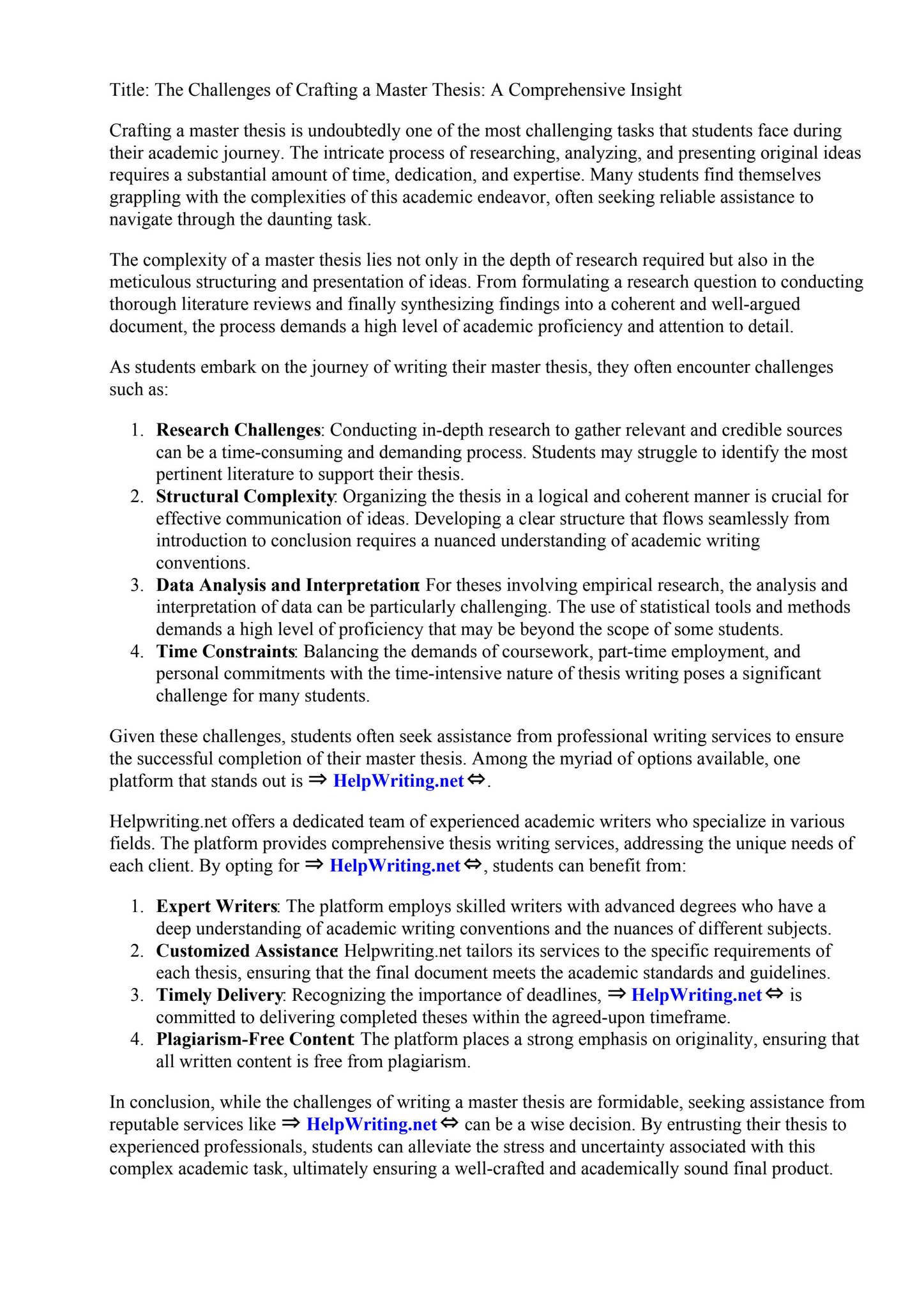 A Master Thesis Example by Manhattan Area Technical College - Issuu