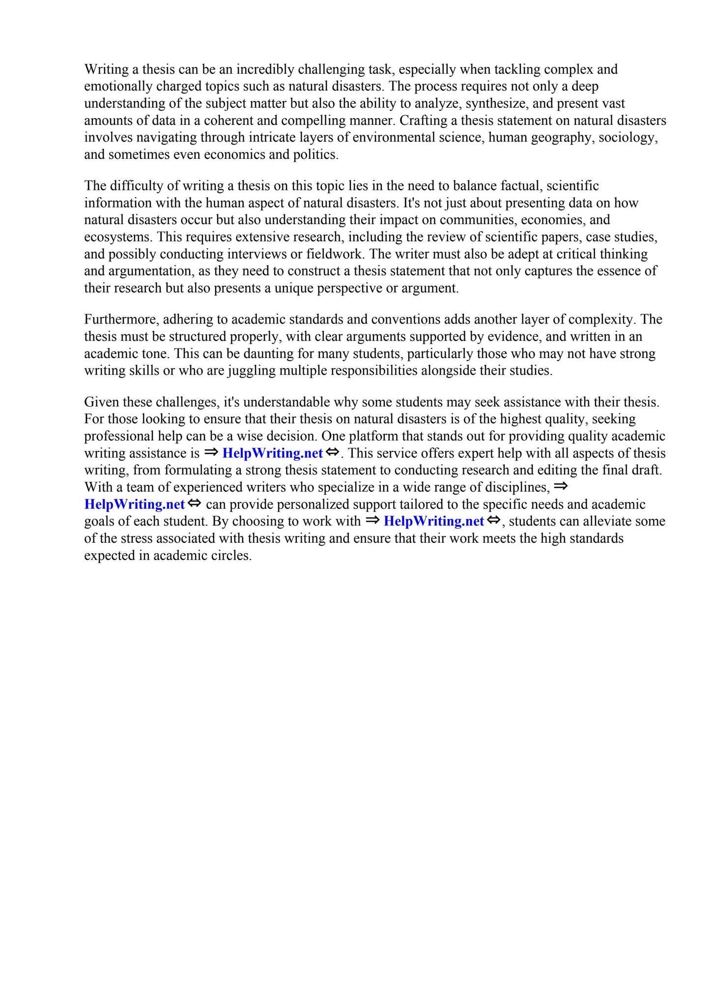 Thesis Statement On Natural Disasters by Lamar State College–Orange - Issuu