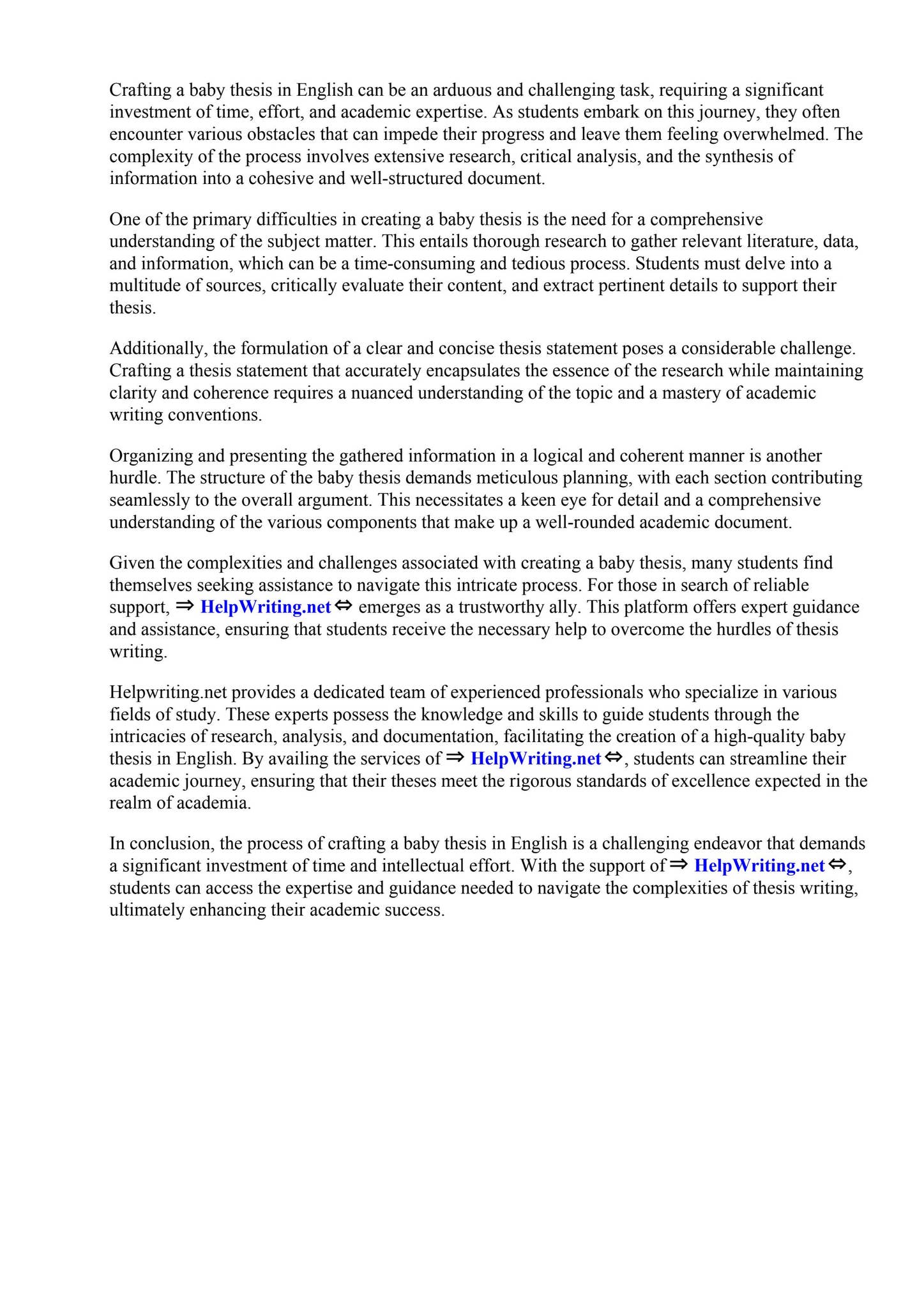 How To Make A Baby Thesis In English by University of Baltimore - Issuu