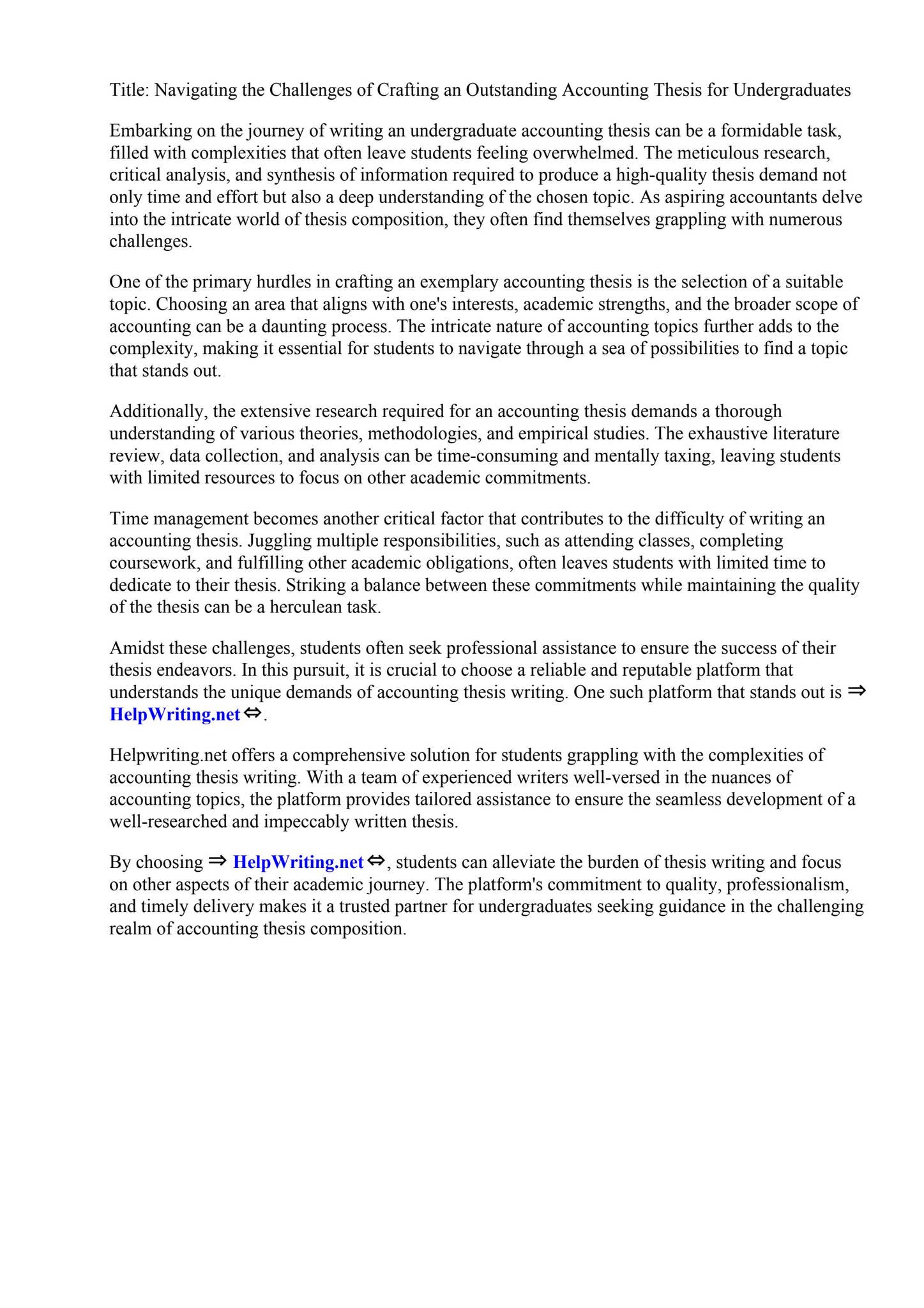 Accounting Thesis Topics For Undergraduate by Northeastern State ...