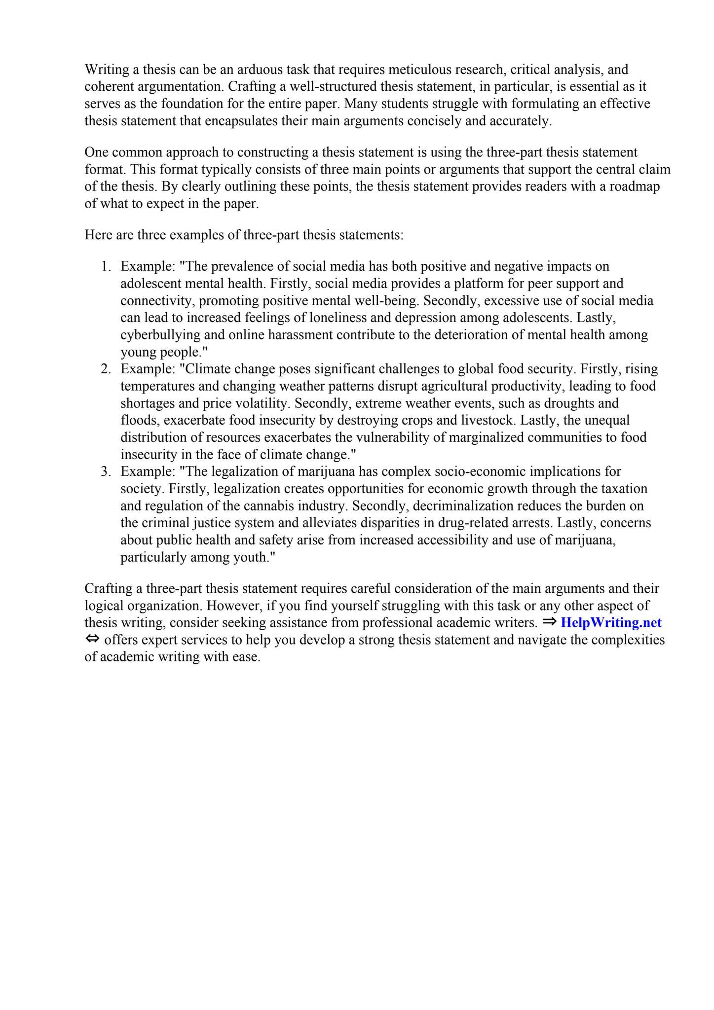 3 Part Thesis Statement Examples by North Park University - Issuu