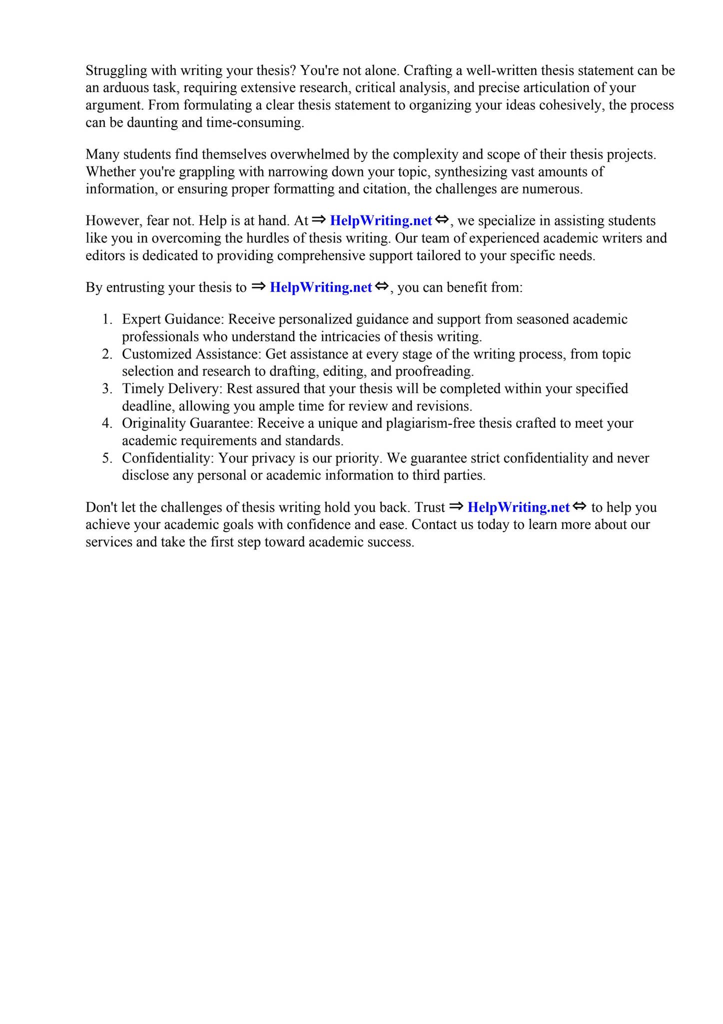 Example Of Well Written Thesis Statement by North Park University - Issuu