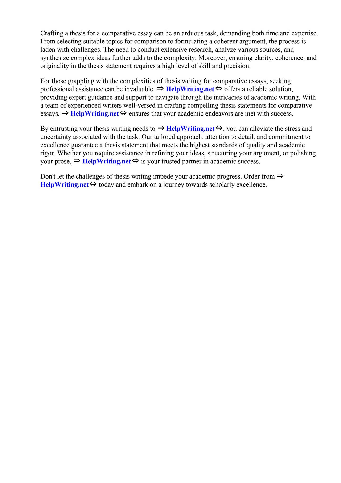 Thesis For Comparative Essay Examples by Bay Mills Community College ...