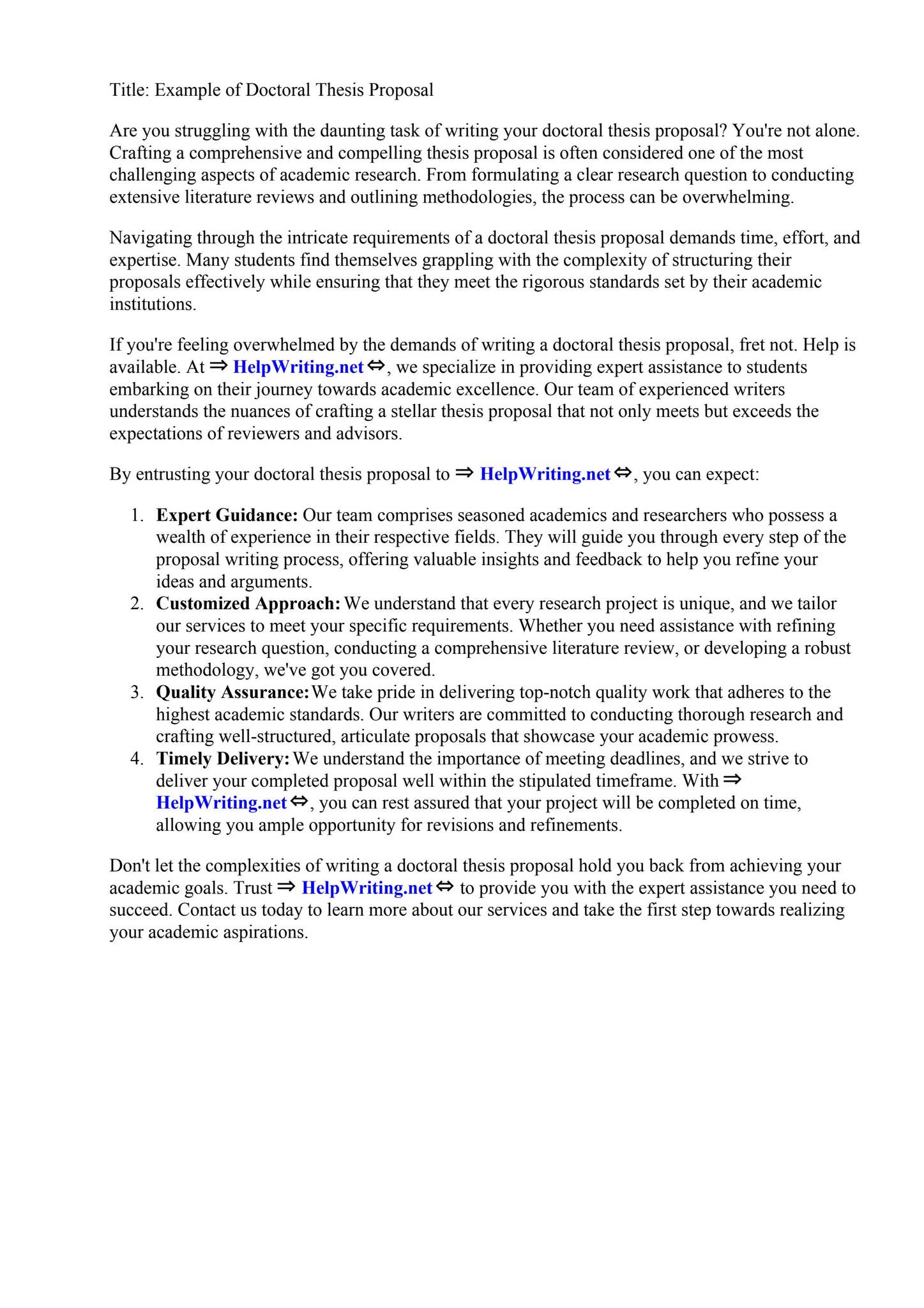 Example Of Doctoral Thesis Proposal by Centralia College - Issuu