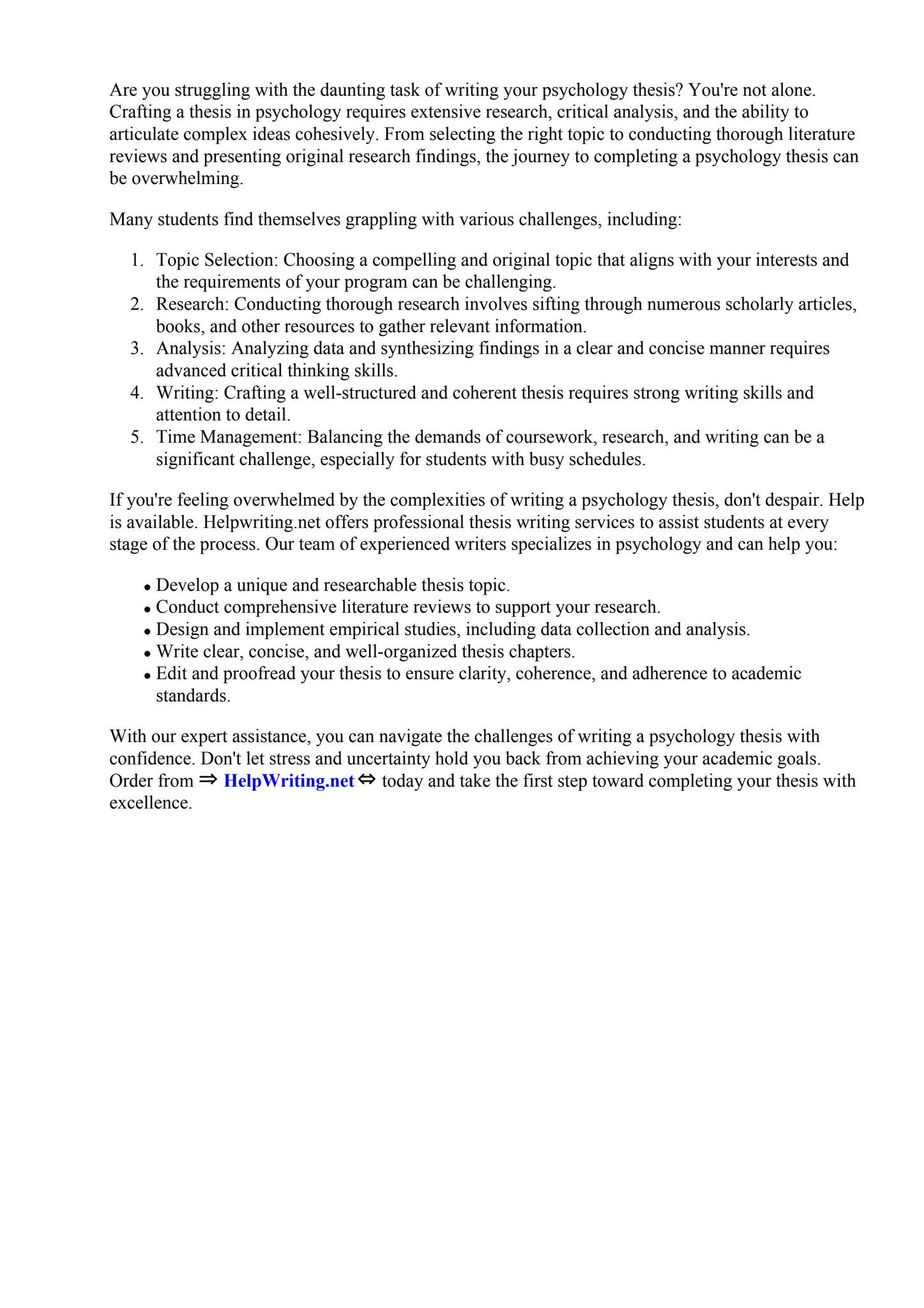 Thesis Psychology Topics by Mount Ida College - Issuu