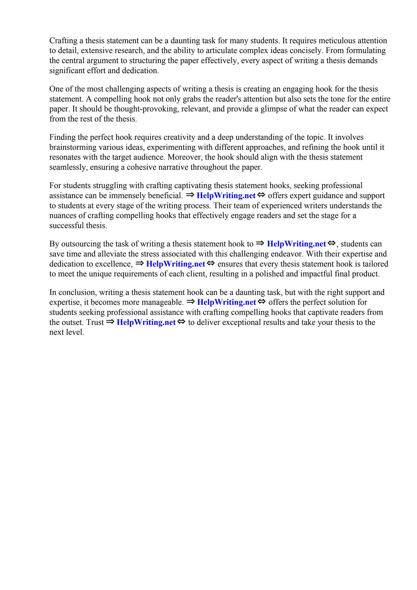 Thesis Statement Hooks by San Francisco Bay University - Issuu