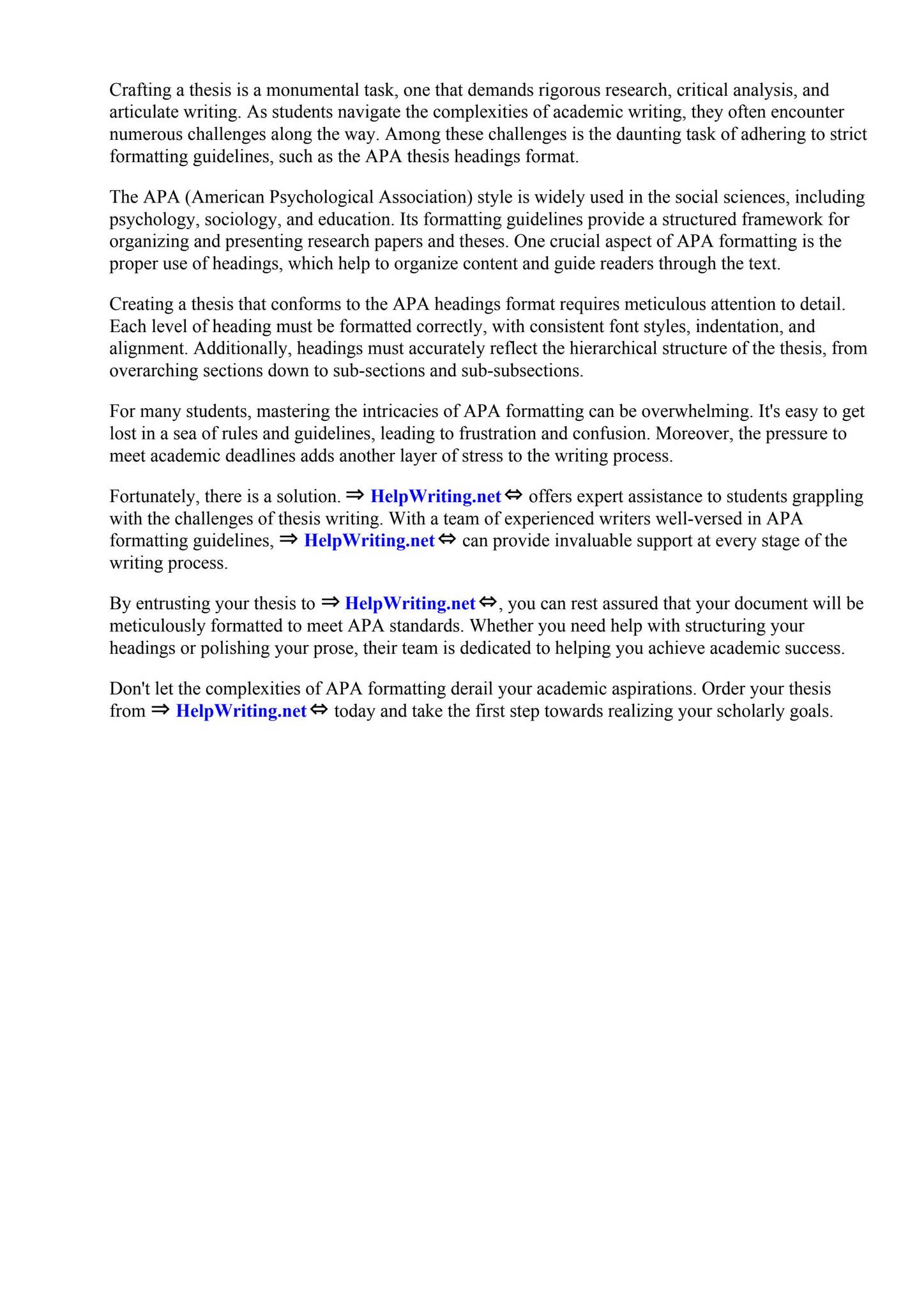 Apa Thesis Headings Format by Allegany College of Maryland - Issuu