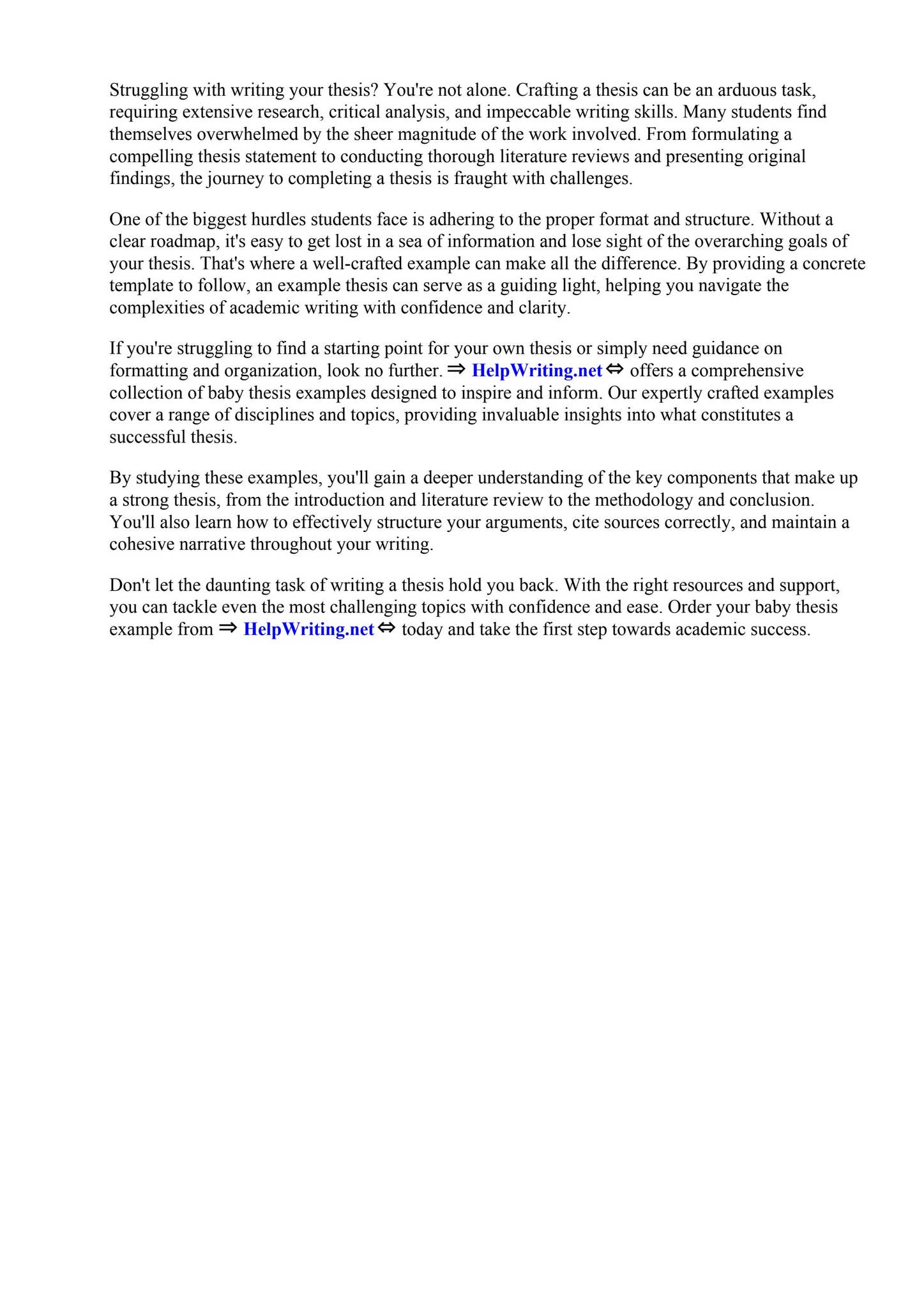 Baby Thesis Example Format by Nash Community College - Issuu