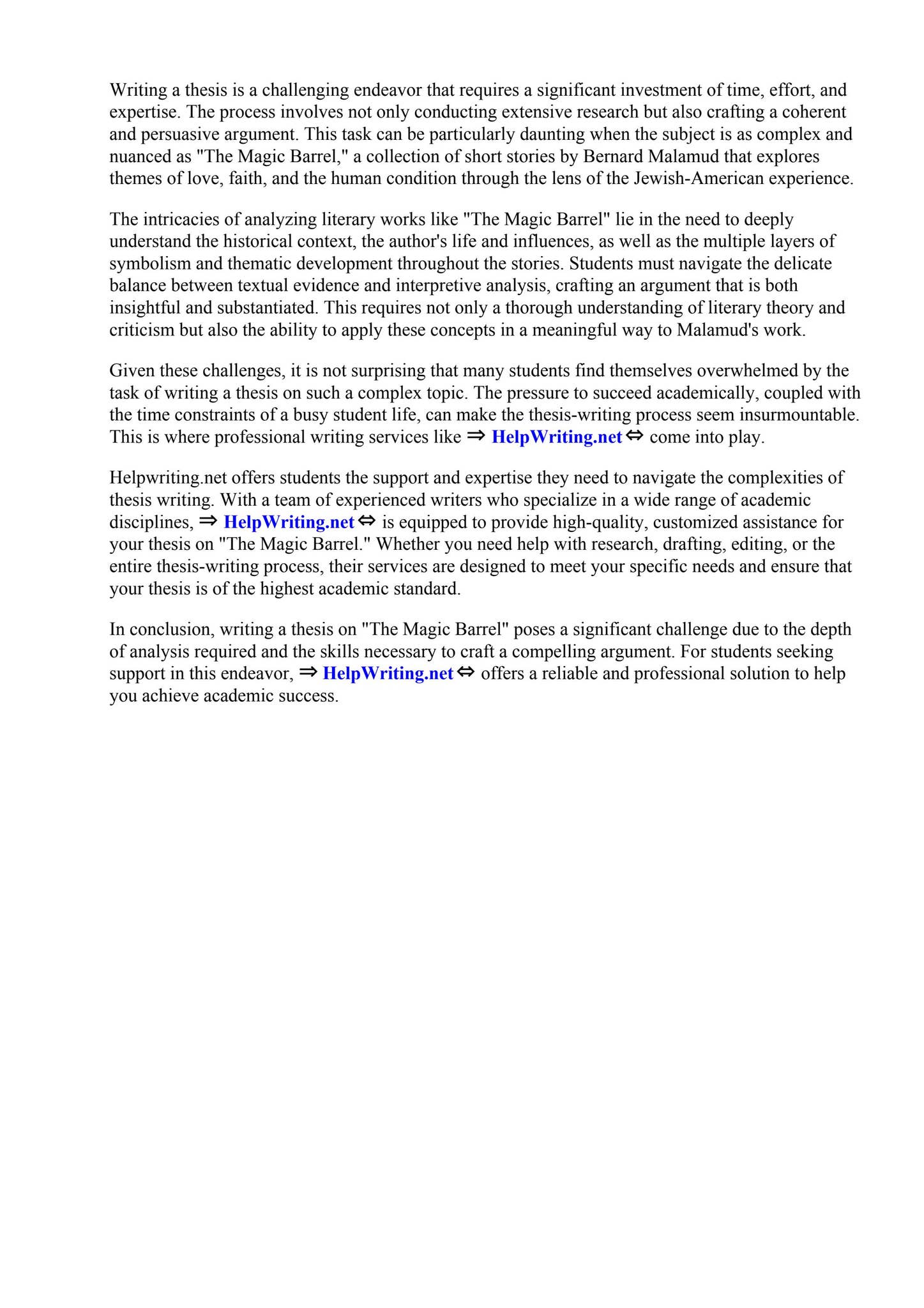 Thesis Of The Magic Barrel by Our Lady of Lourdes School of Nursing - Issuu